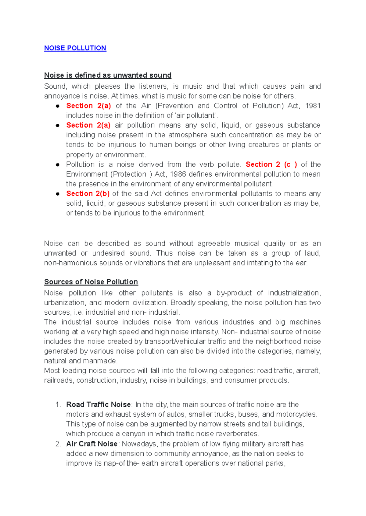 Noise Pollution: Understanding Sources, Effects, and Legal Framework ...
