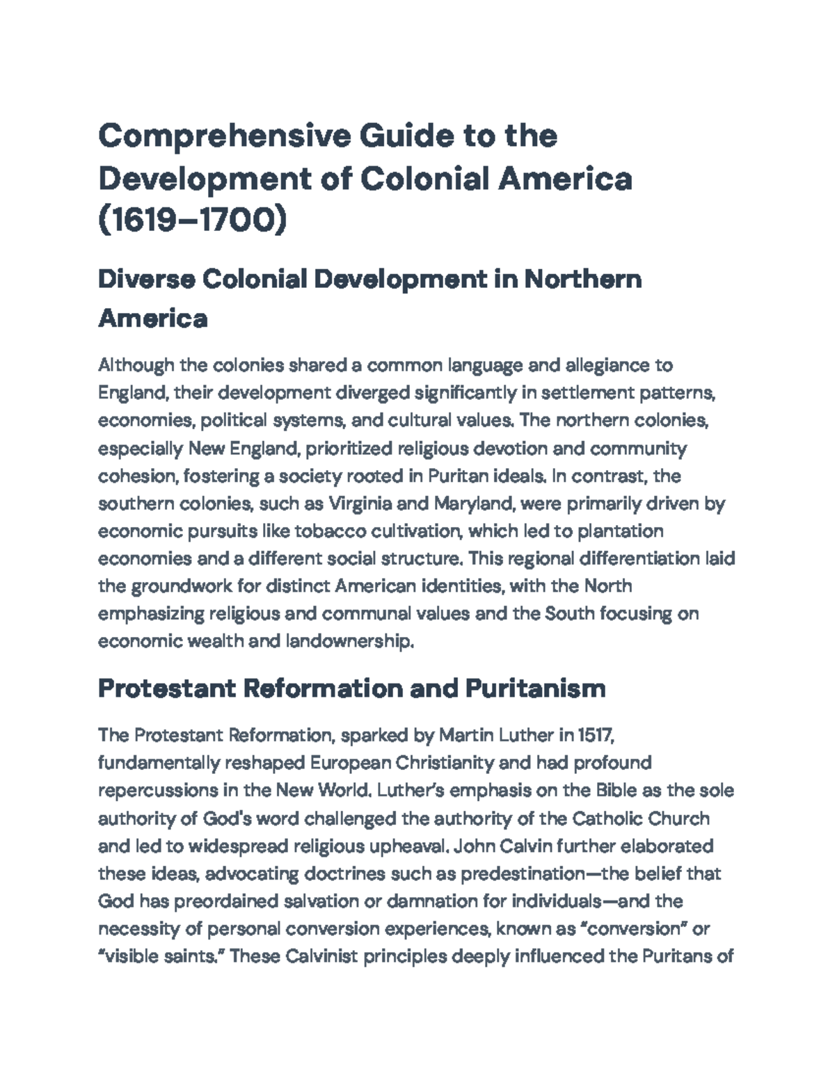 Colonial America Development: From Settlement to Society (1619-1700 ...