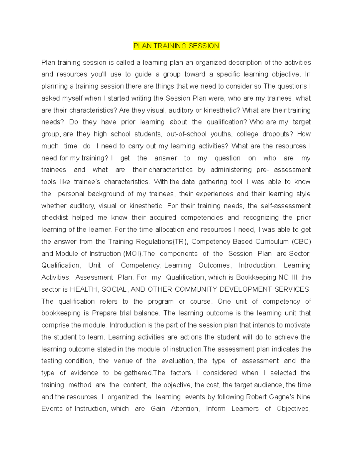 Revised PLAN Training Session - Written Exam Overview and Guidelines ...