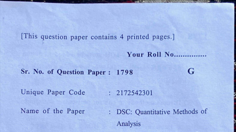 Sem 3 Question Papers - B.Sc. (Prog.) Analytical Chemistry & More - Studocu