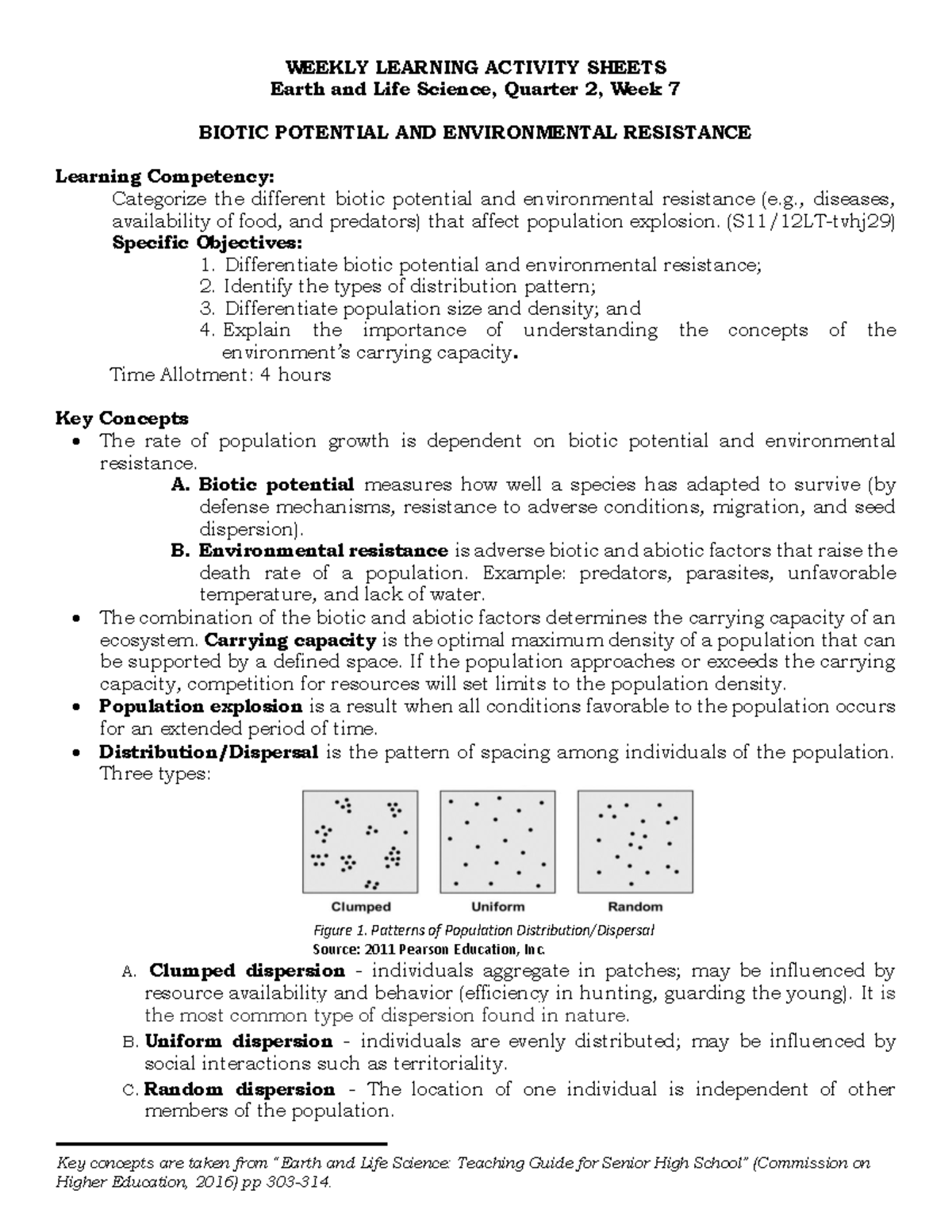 Earth and Life Science Quarter 2 Week 7 - Key concepts are taken from ...