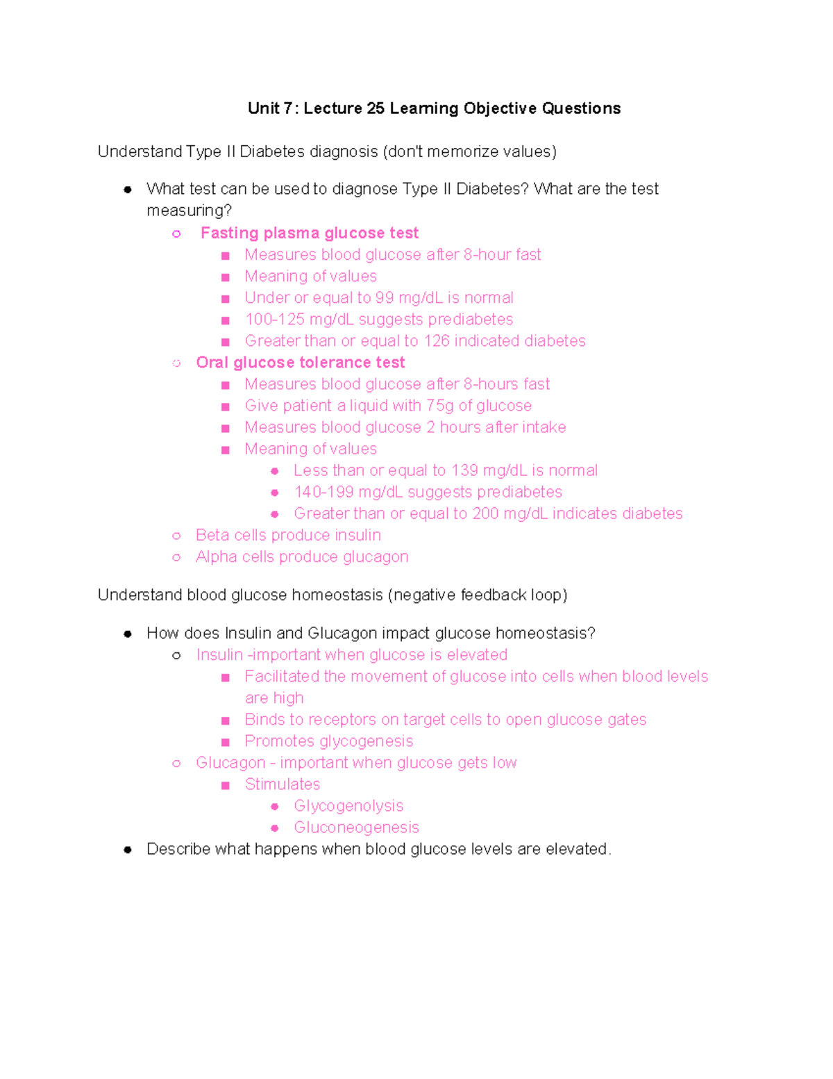 Unit 7 Lecture 25 - Unit 7: Lecture 25 Learning Objective Questions ...