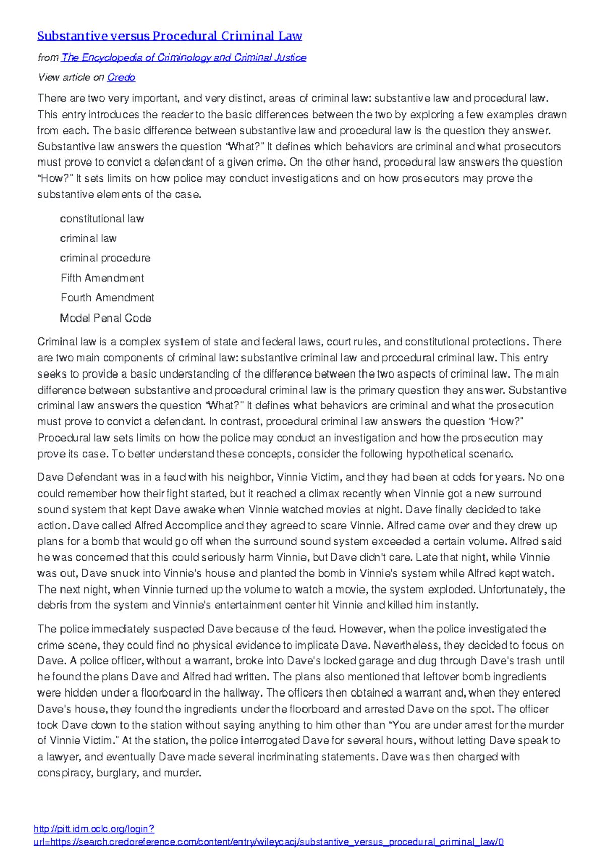 Criminal Law 101: Substantive vs Procedural Law Explained - Studocu