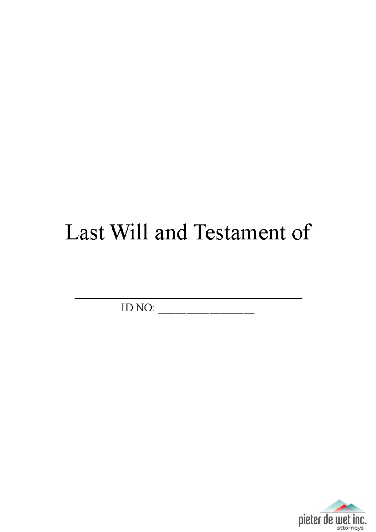 Last Will and Testament Template for Estate Planning - Studocu