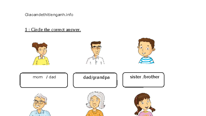 Unit 1 - English Family Vocabulary Practice - Studocu