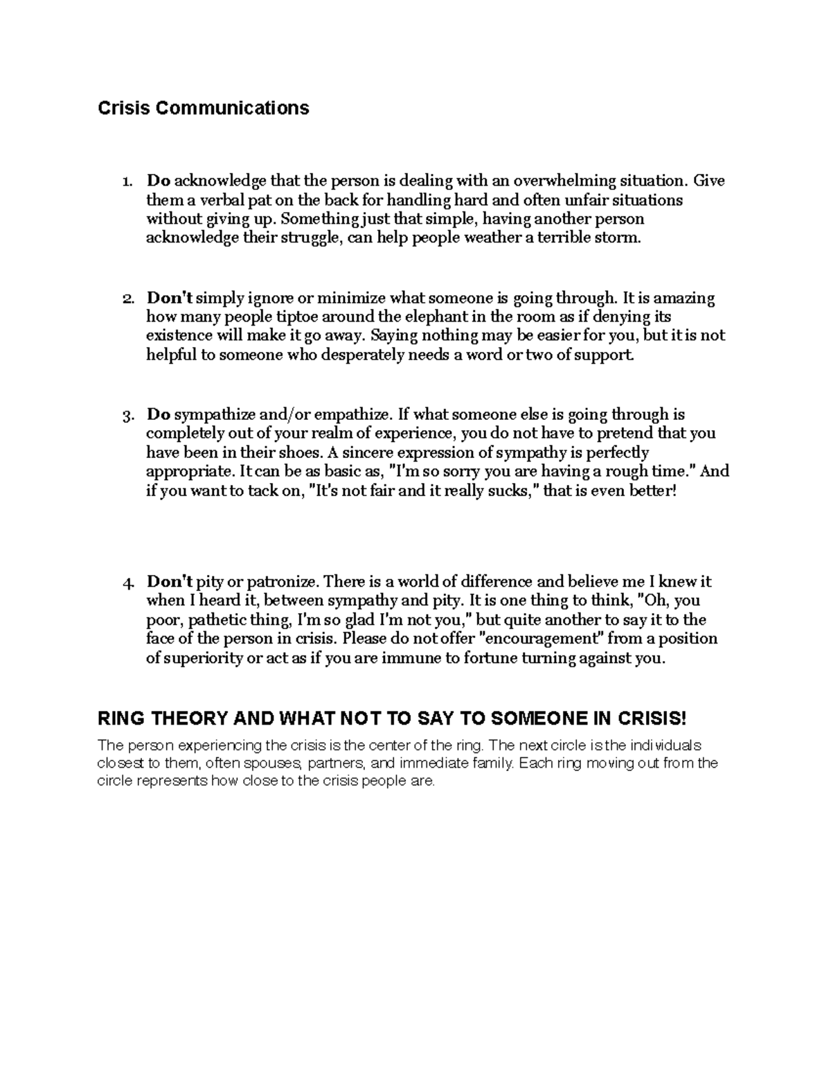 Ring Theory: Essential Support Strategies for Individuals in Crisis ...
