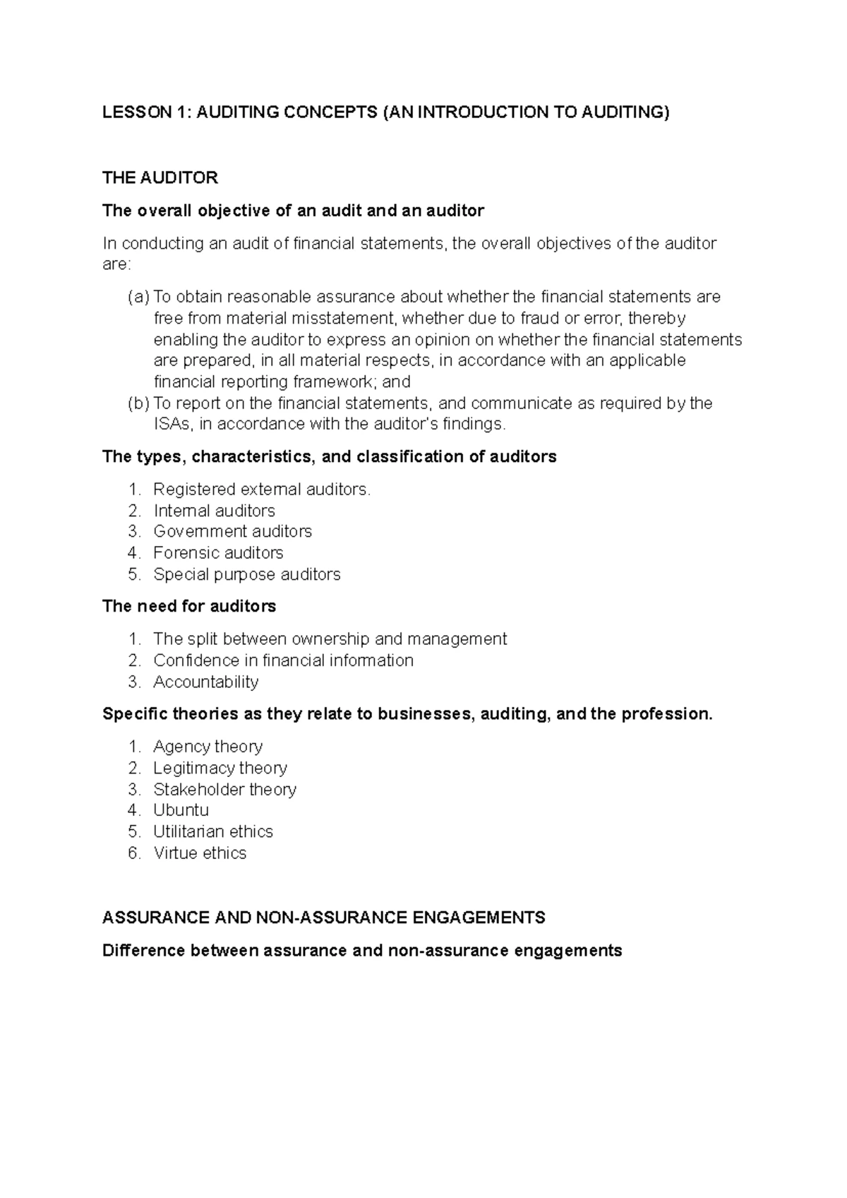 ISAE 3000 Revised: Final Pronouncement on Assurance Engagements - Studocu