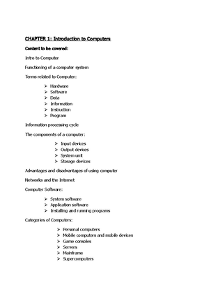 computer Literacy and essential skills - Unit 1: Introduction to ...