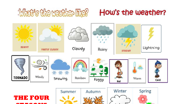 Weather Overview: Types and Seasons - Apuntes - Studocu