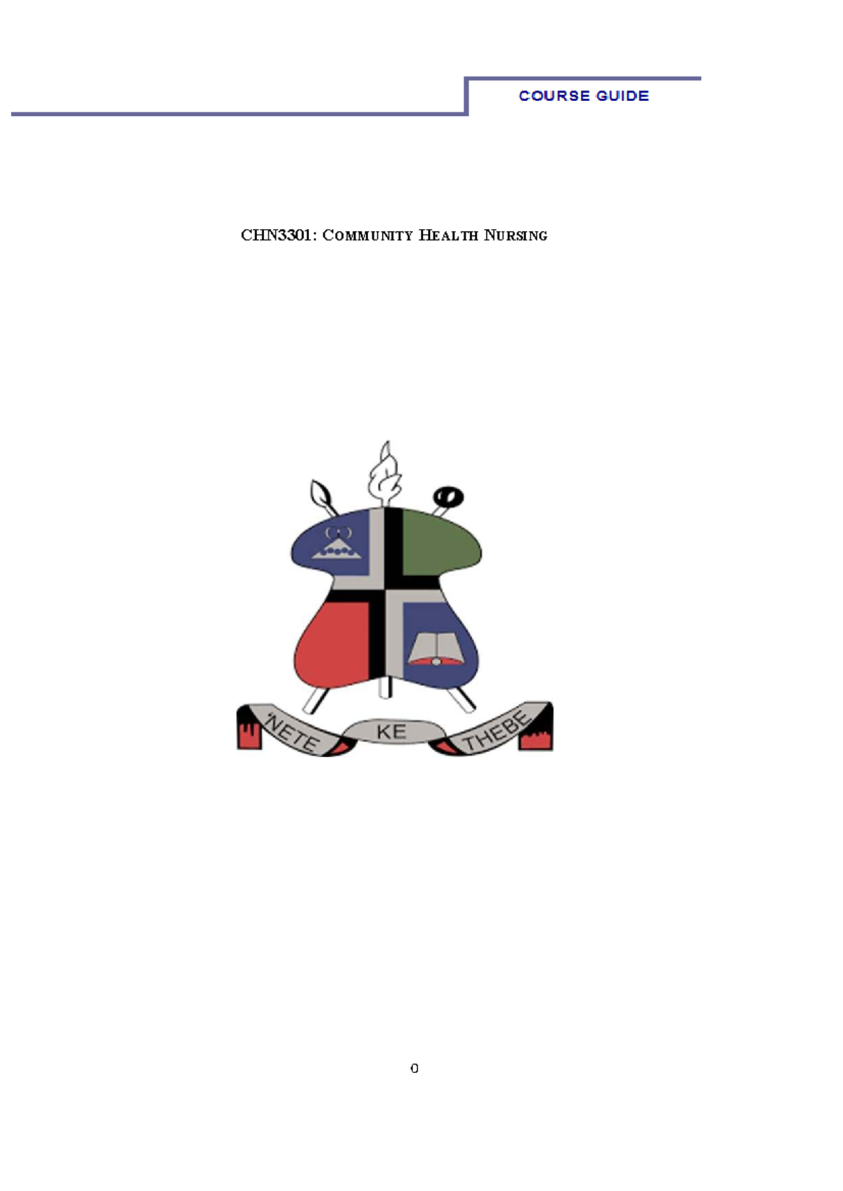 Final CHN3301 Community Health Nursing Module Overview and Study Guide ...