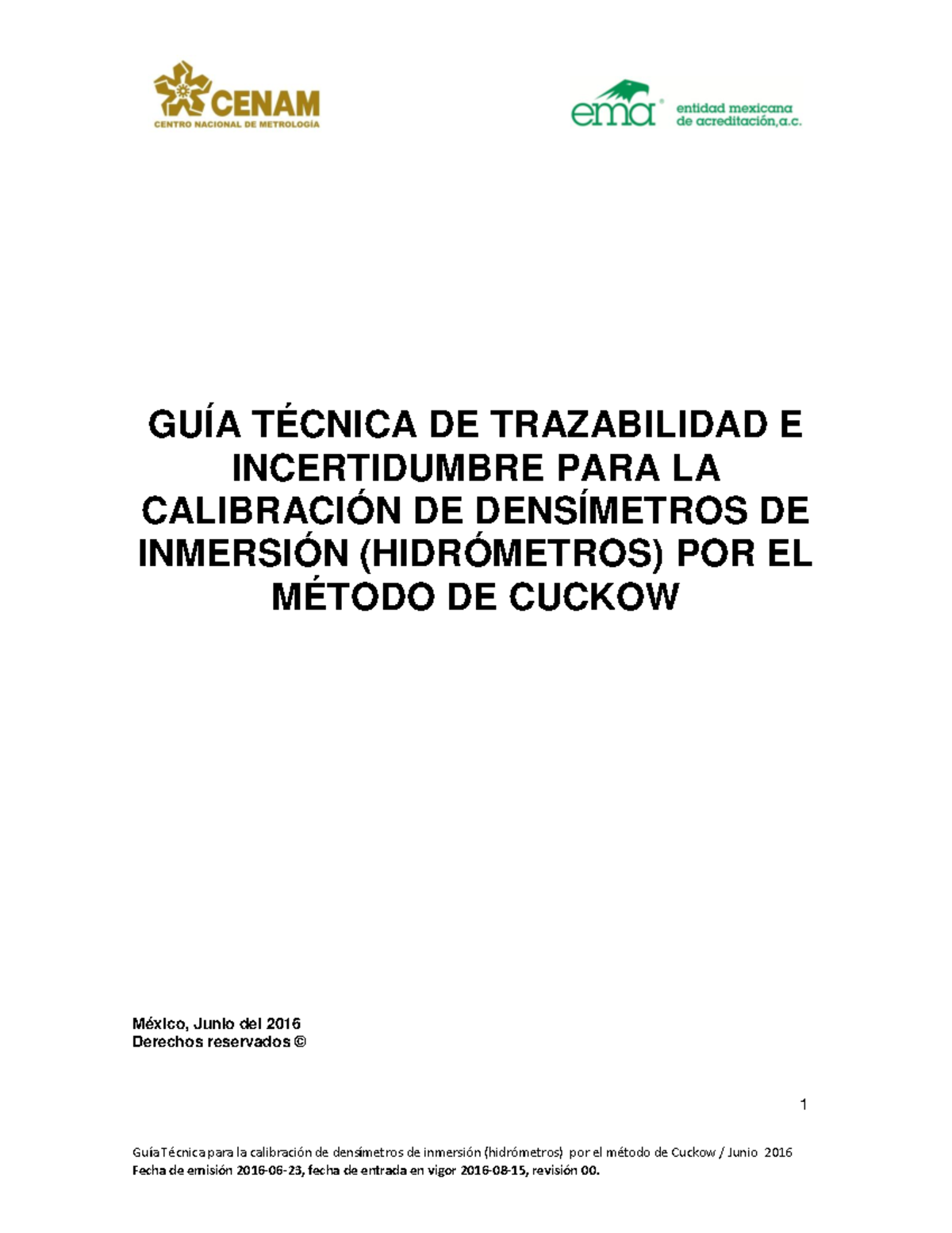 Calibracion Hidrometros Cuckow v00 - Guía Técnica para la calibración ...