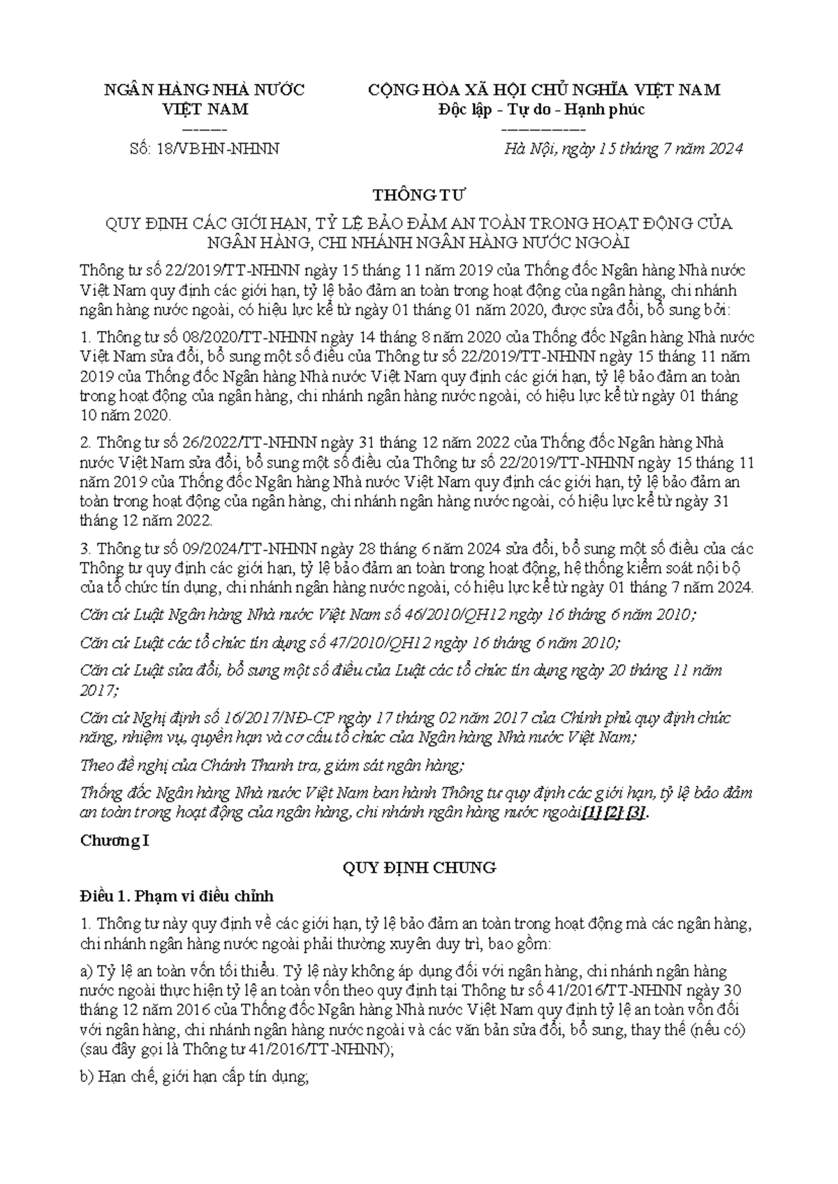 18 VBHN-NHNN 618244 - Văn bản hợp nhất-Ngân hàng thương mại - NGÂN HÀNG ...