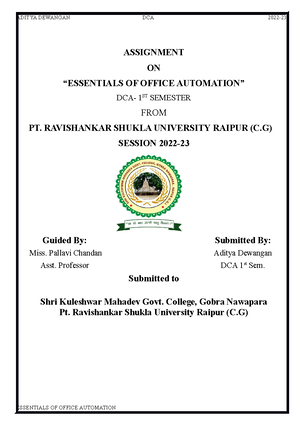 HTML Assignmet PRSU DCA- Pgdca - INDEX S. No. Assignment Page No. Remarks 1 Write an HTML ...