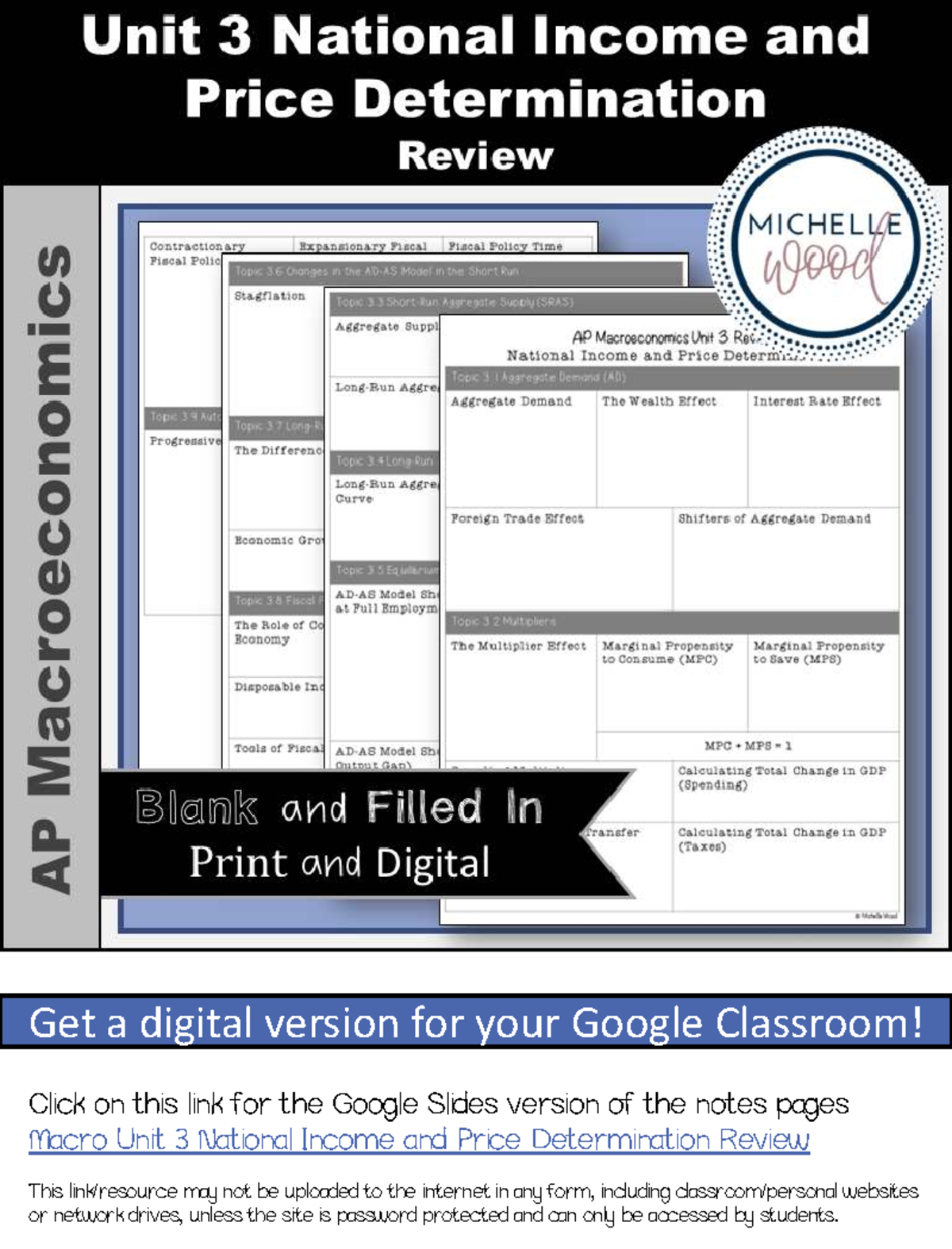 AP Macro 3 - National Income & Price Determination Review Notes - Studocu