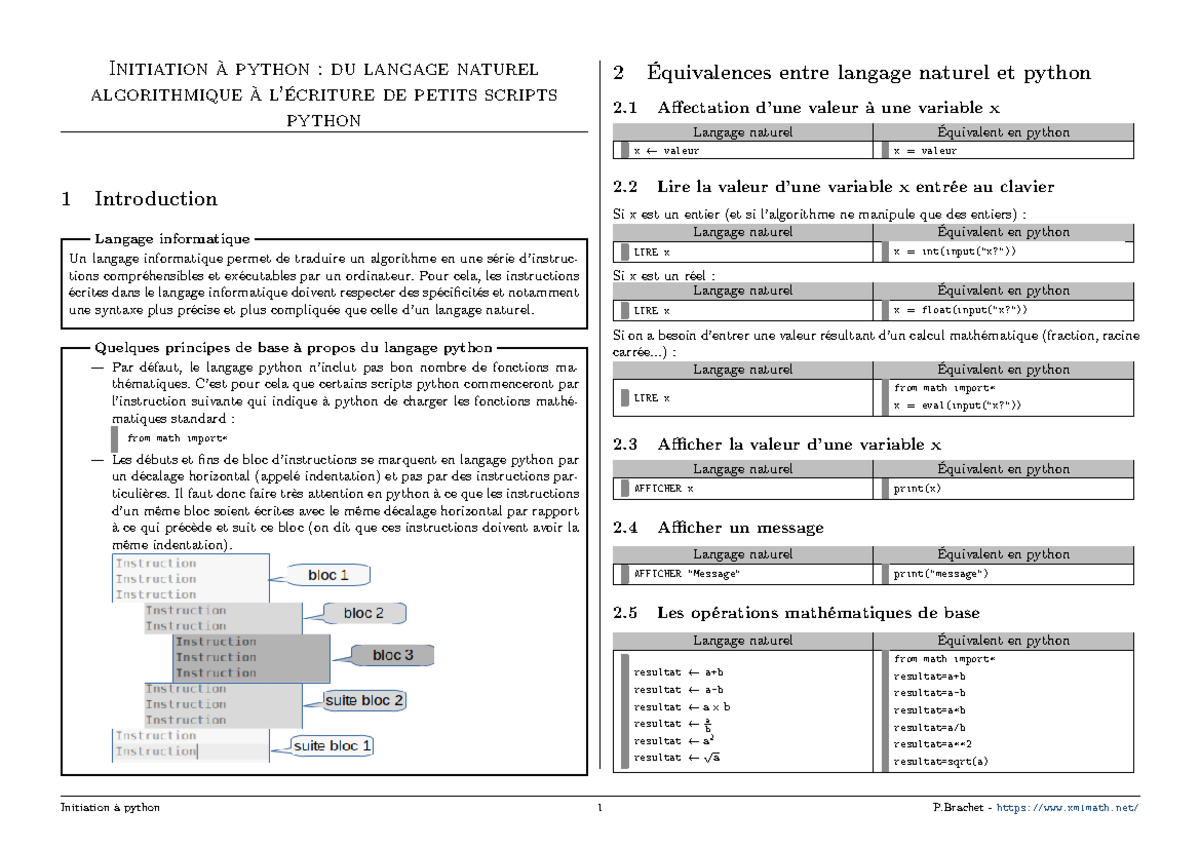 Initiationpython - Suzbizb - Initiation à python : du langage naturel ...