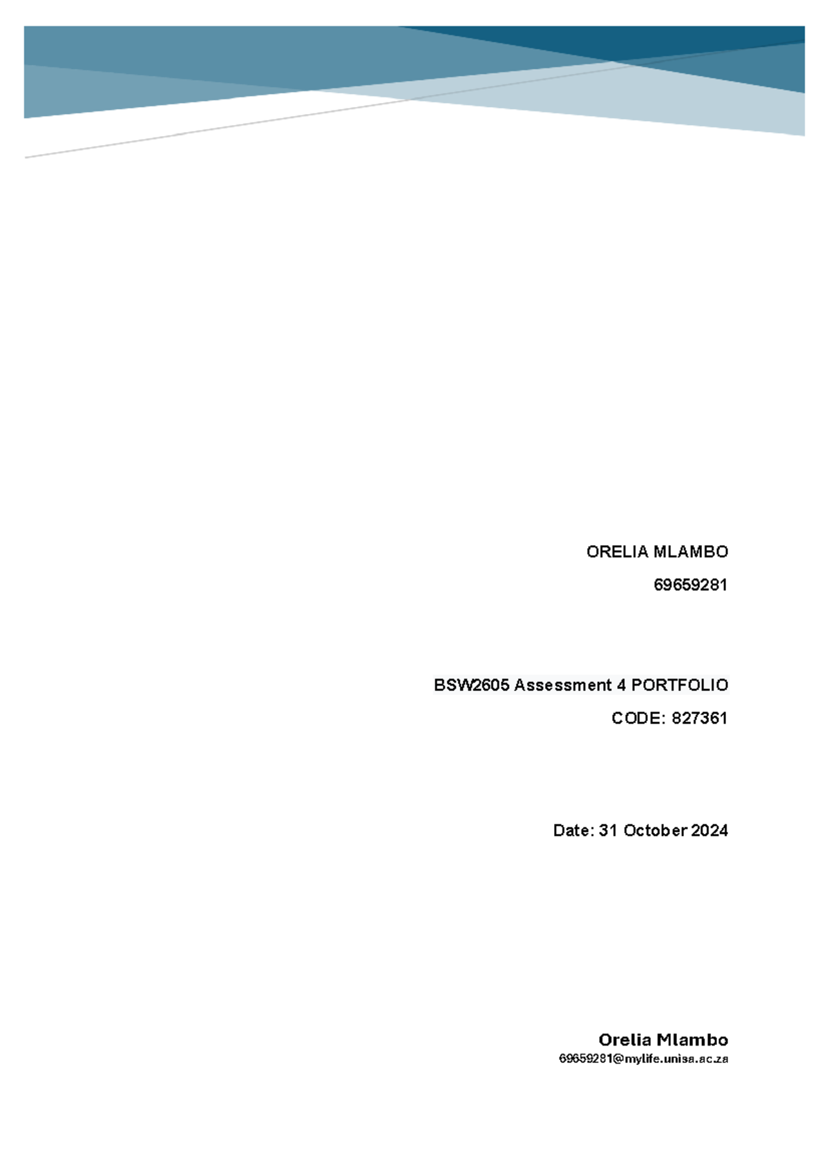 BSW2605 Assignment 4 Portfolio: Tiyang Basadi Project Analysis - Oct ...