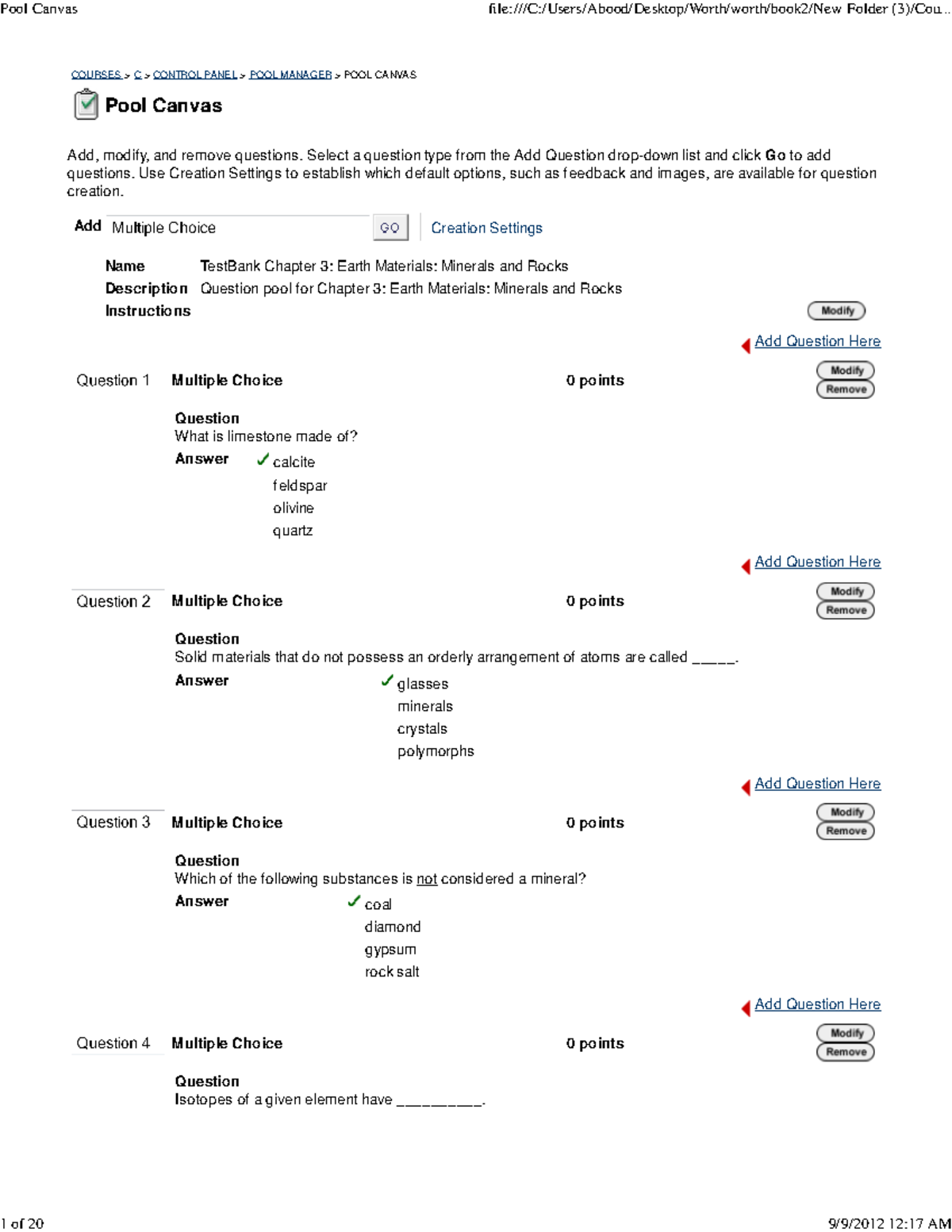 C - 5 - Minerals - Practice Exam Questions and Answers - Studocu