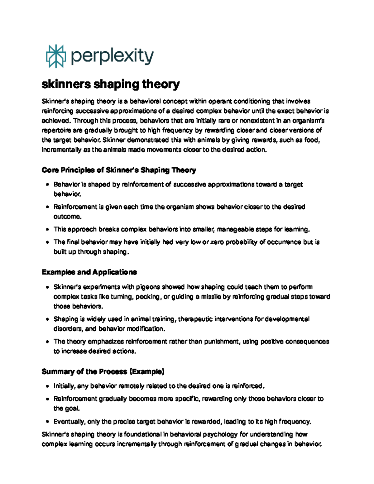 PSY 101: Skinner's Shaping Theory in Behavioral Psychology - Studocu