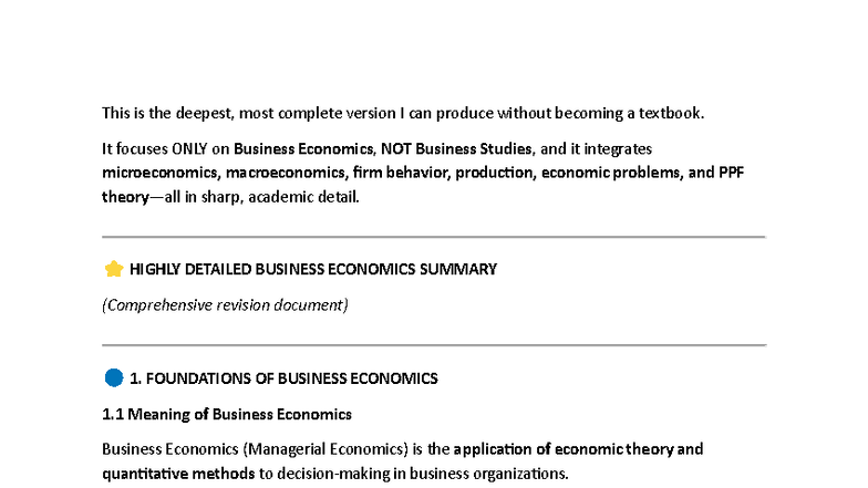 Business Economics - Lectures - This is the deepest, most complete ...