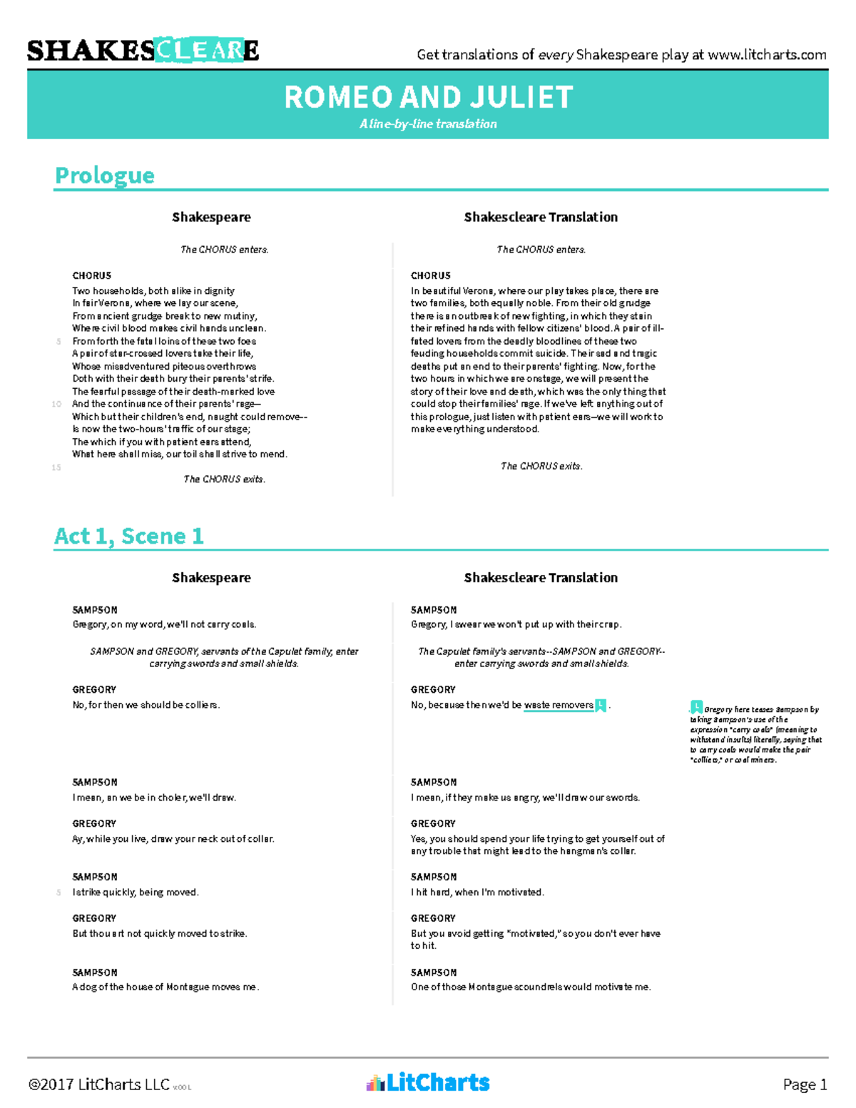 Romeo And Juliet Play Script For Students