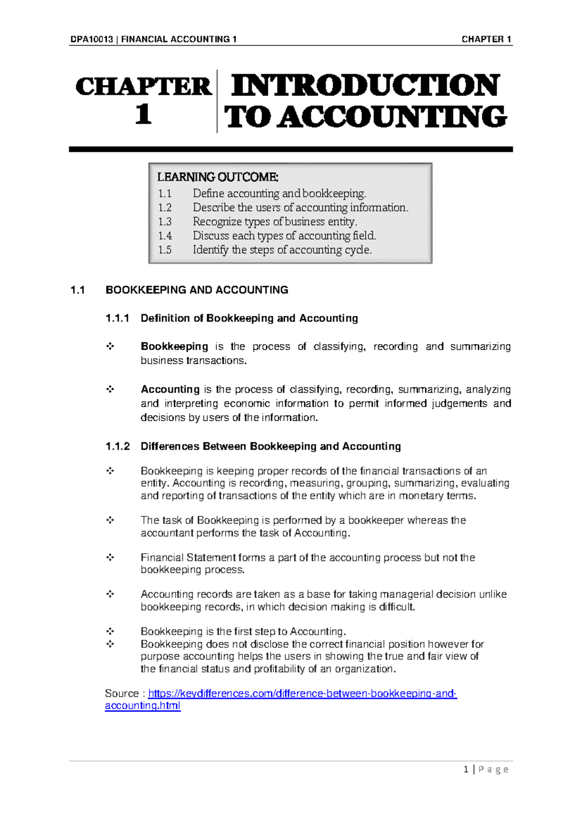 Chapter 1: Intro to Accounting-1 for Beginners - Understanding Basics ...