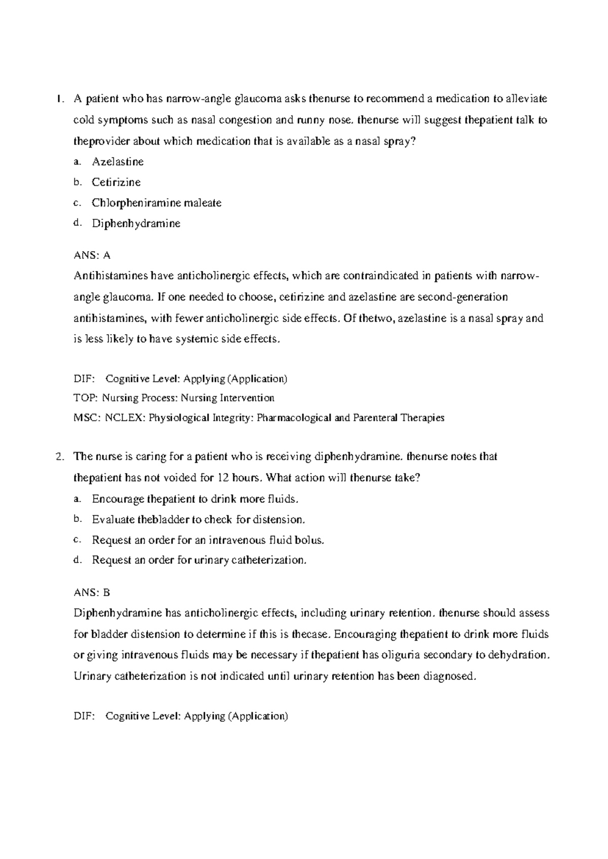 Nursing Interventions for Glaucoma Patients: NCLEX Review - Studocu