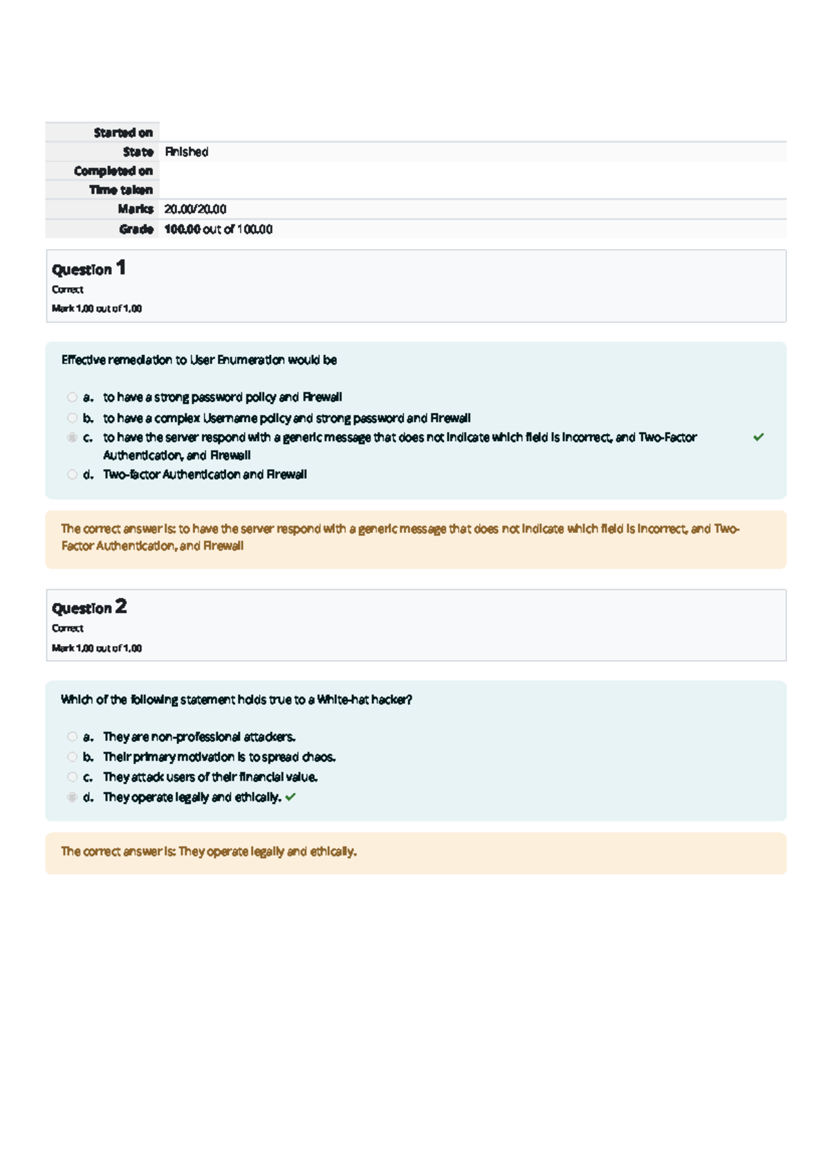 Graded Quiz Unit 6 Attempt Review and Performance Analysis - Studocu