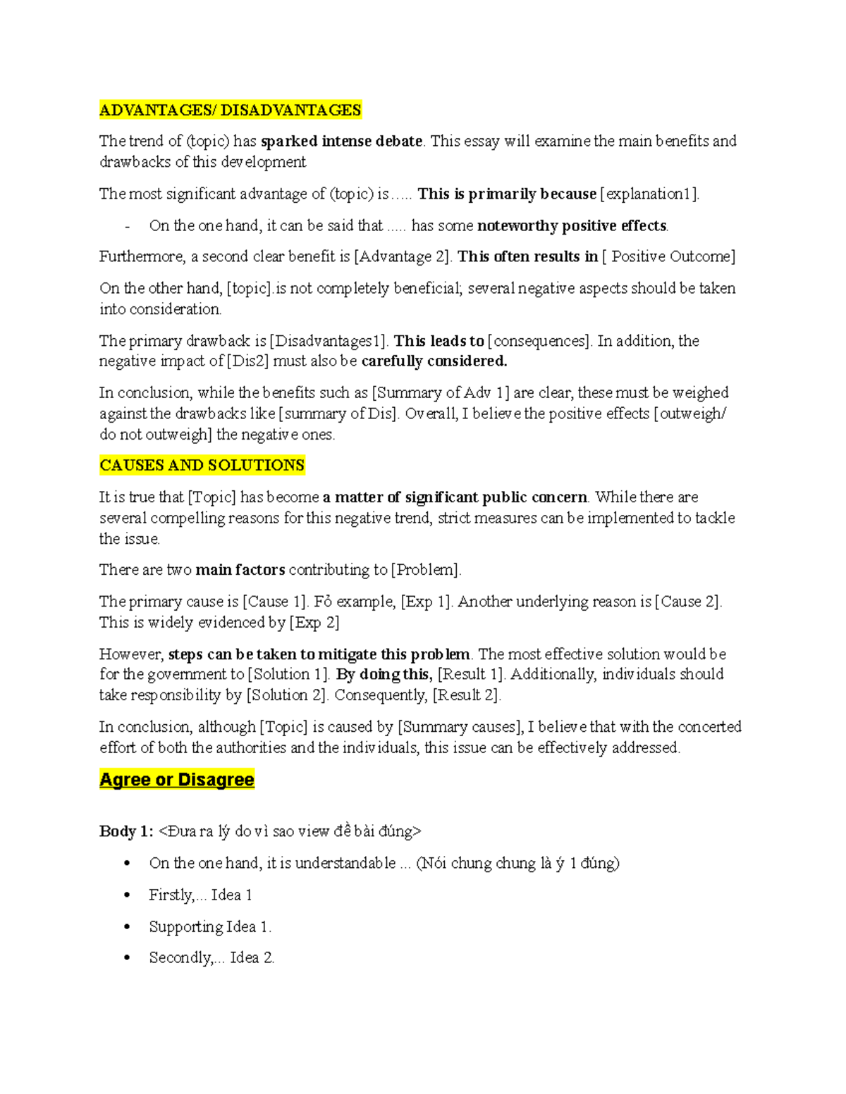 Essay Model - English: Examining Advantages & Disadvantages - Studocu