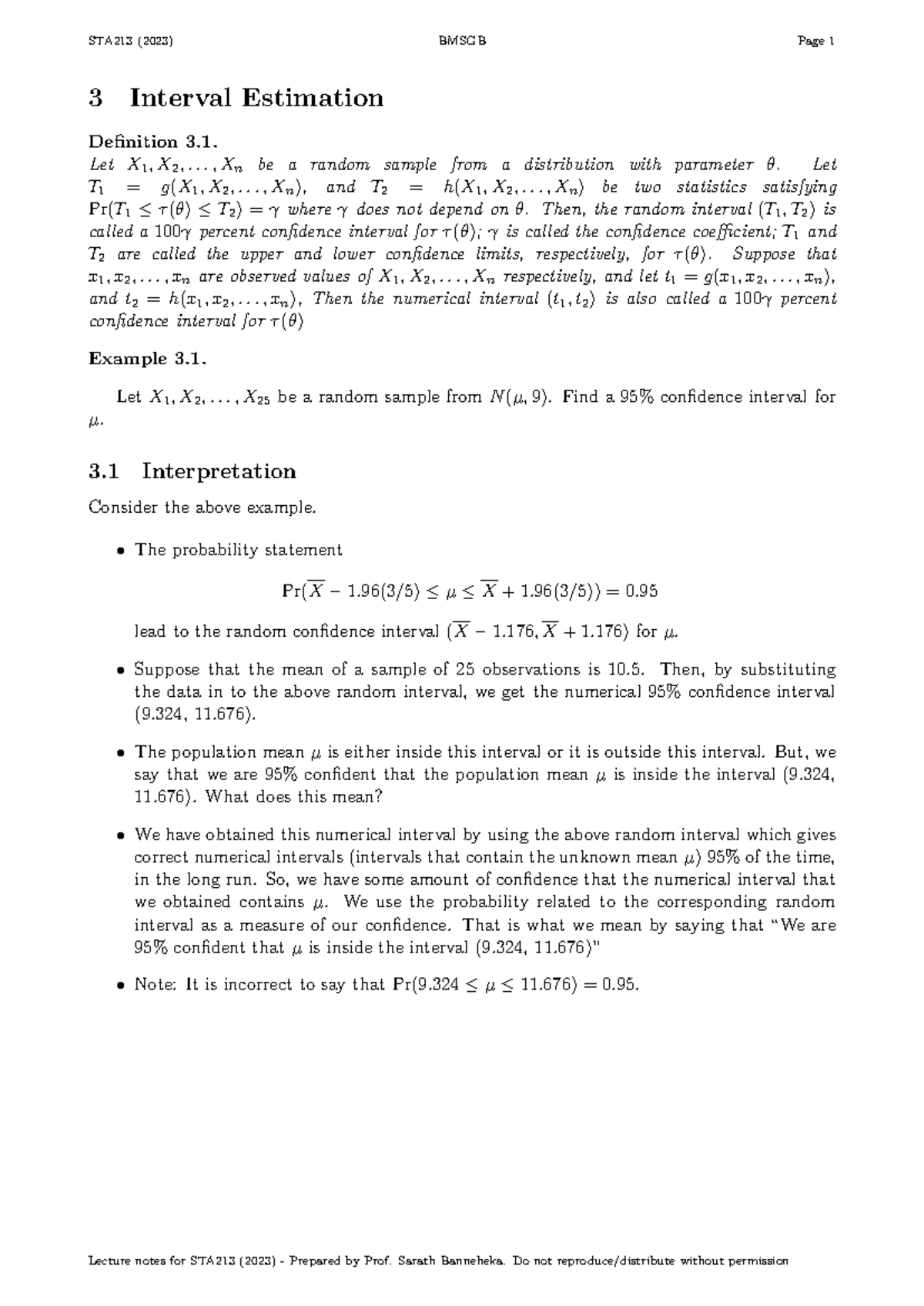 STA213 2023 Notes 3 - Physics practicals are experiments that are ...