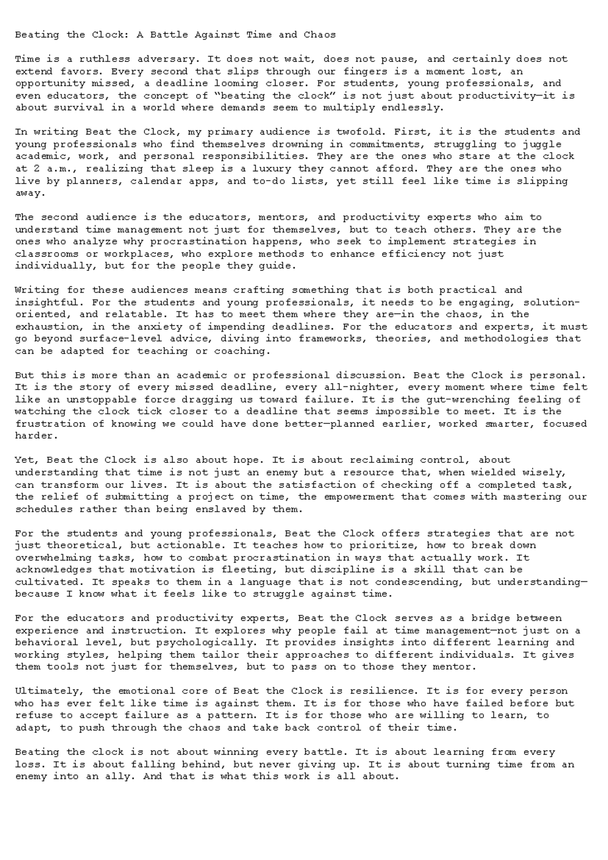 Beat the Clock: Time Management Strategies for Students & Educators ...