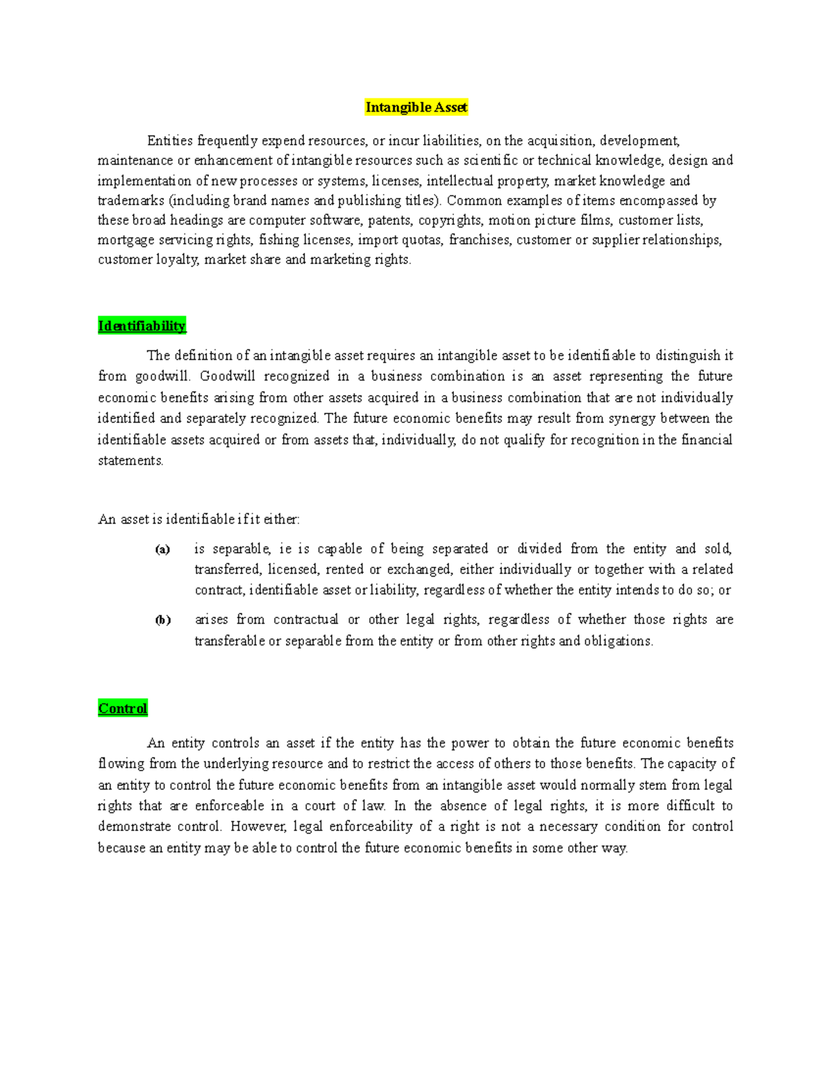 Intangible Asset - Intangible Asset Entities frequently expend ...