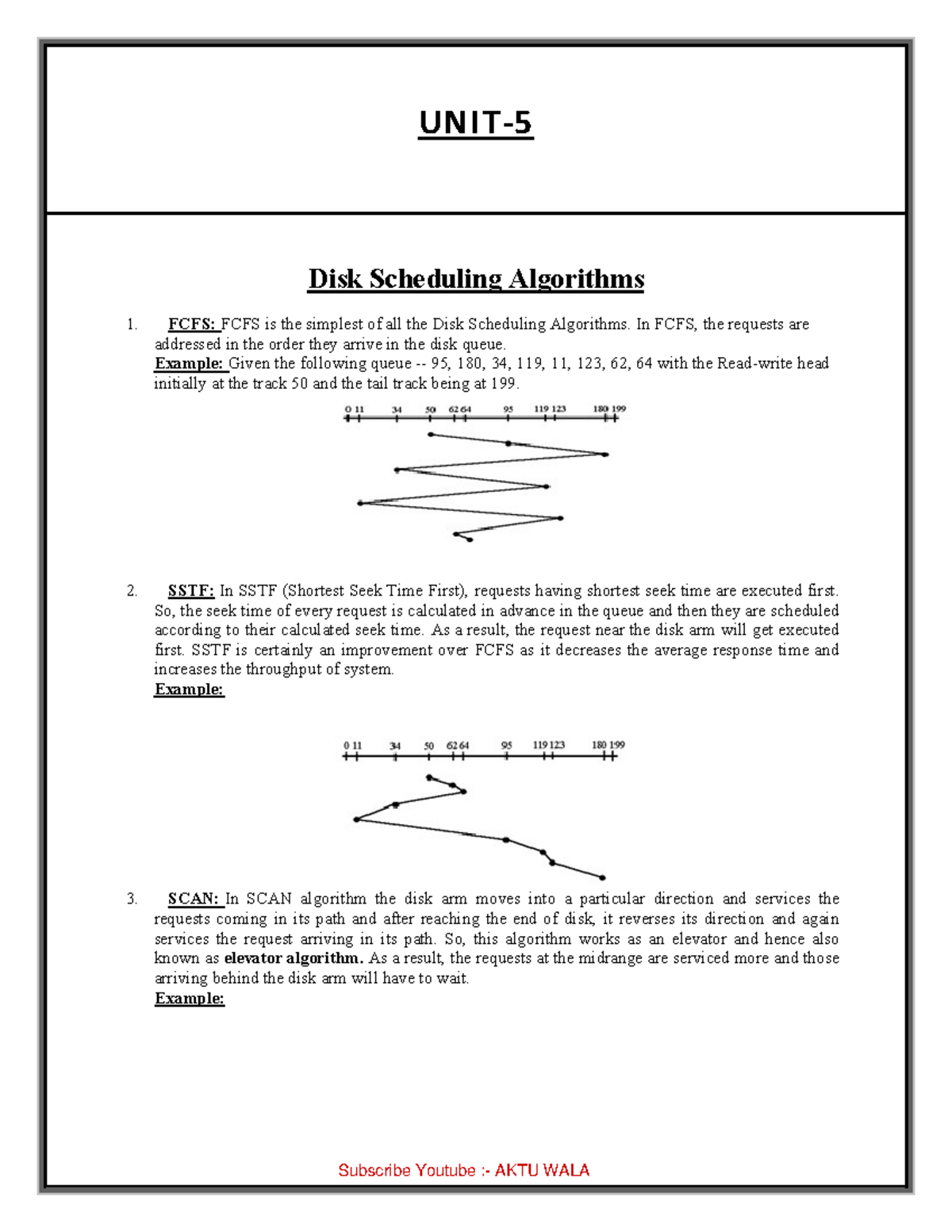 AKTU WALA OS Unit-5-Disk Schieduling File Handling - UNIT- Disk ...