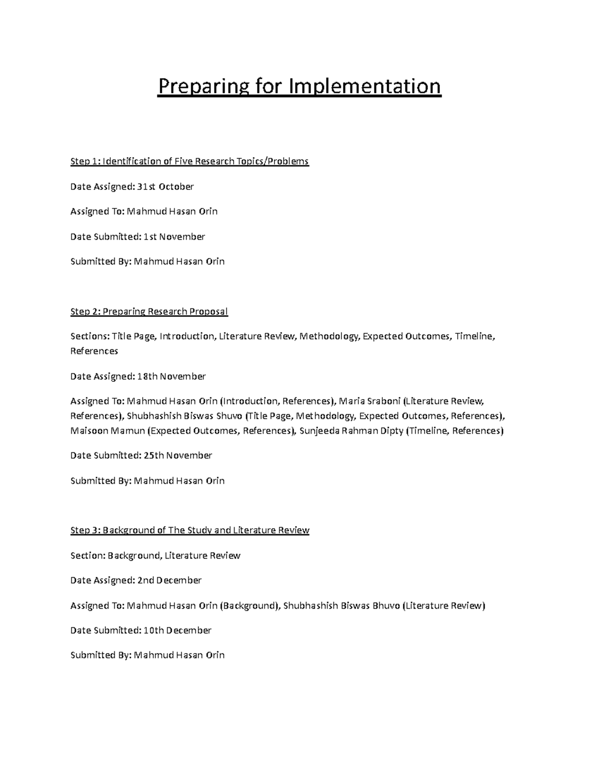 Preparing for Implementation - Studocu