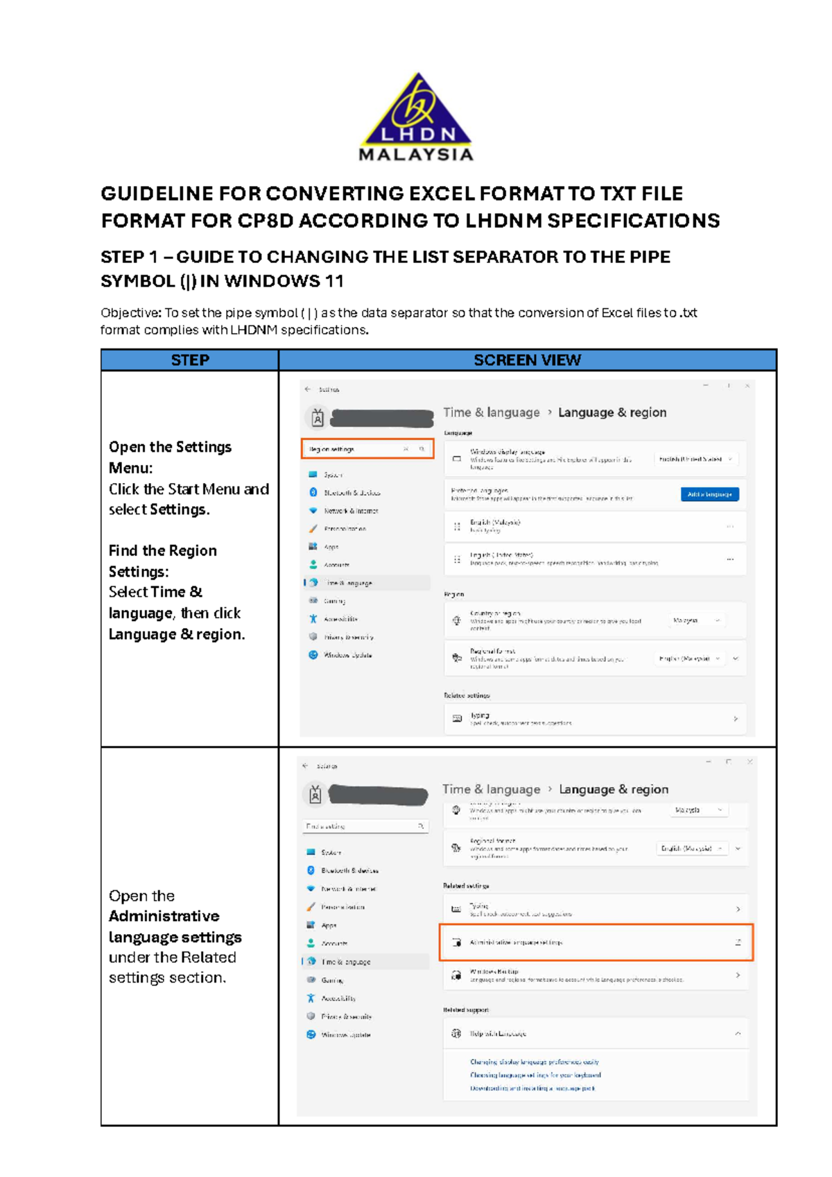 Guideline for Converting Excel to TXT Format for CP8D - Studocu