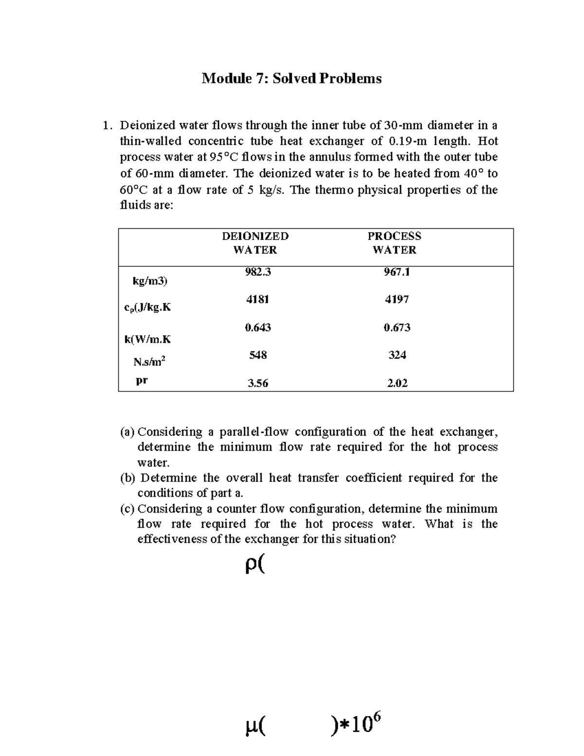 Module 7: Heat Exchanger Problem Solving and Analysis - Studocu
