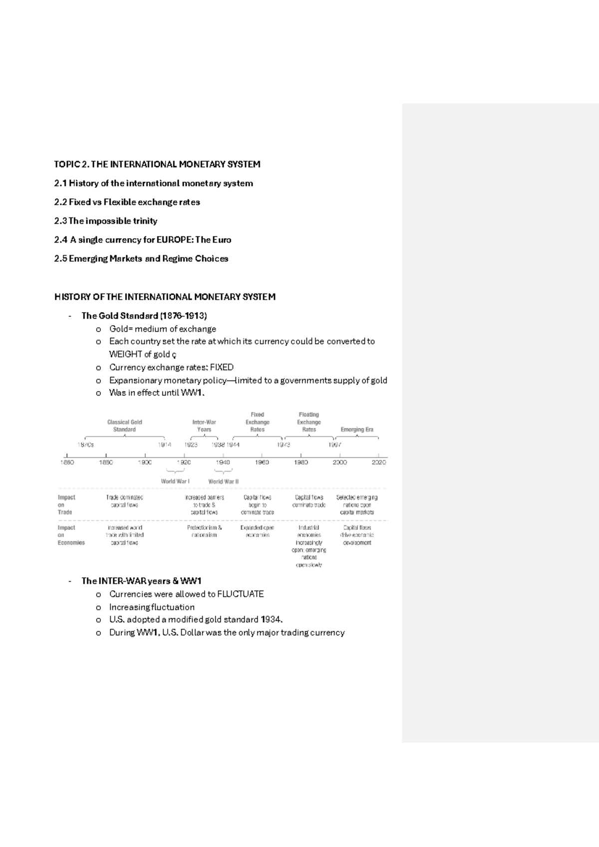 Topic 2: The International Monetary System - History & Key Concepts ...