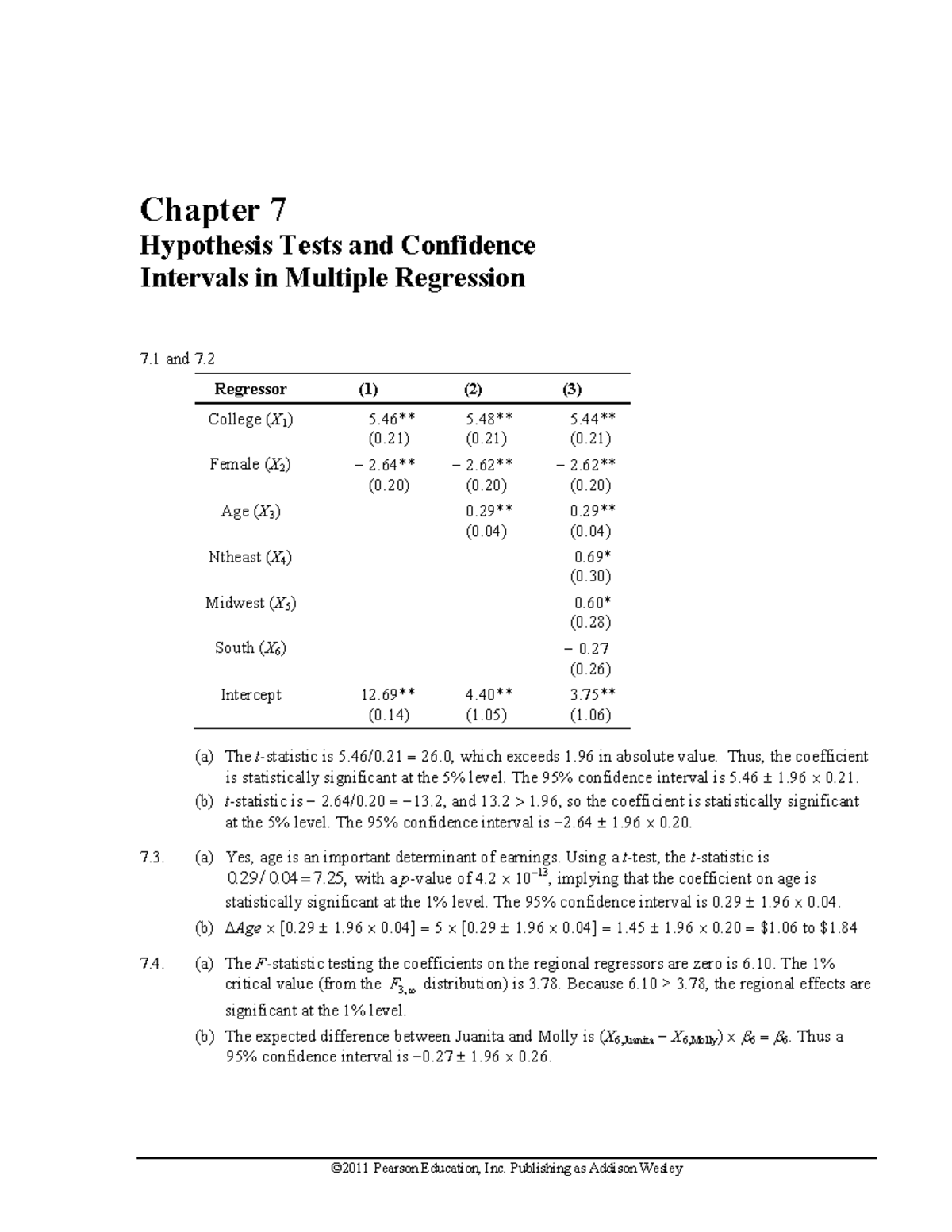 Econometrics 101: Tutorial 4 Solutions on Hypothesis Testing - Studocu