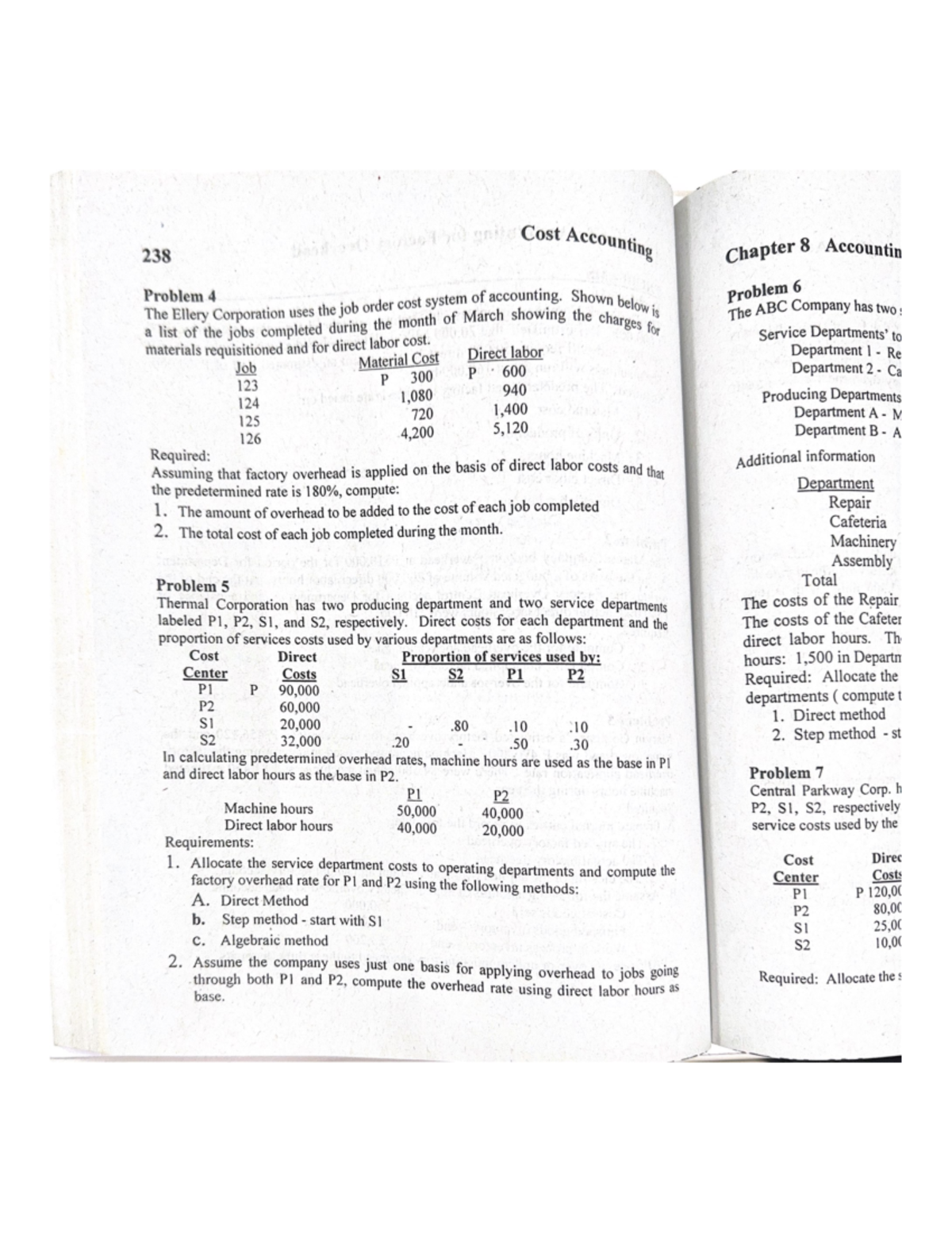 Chapter 8 Aug 9 Asynchronous - 238 Cost Accounting Chapter 8 Accountin Problem The Ellery 4 ...