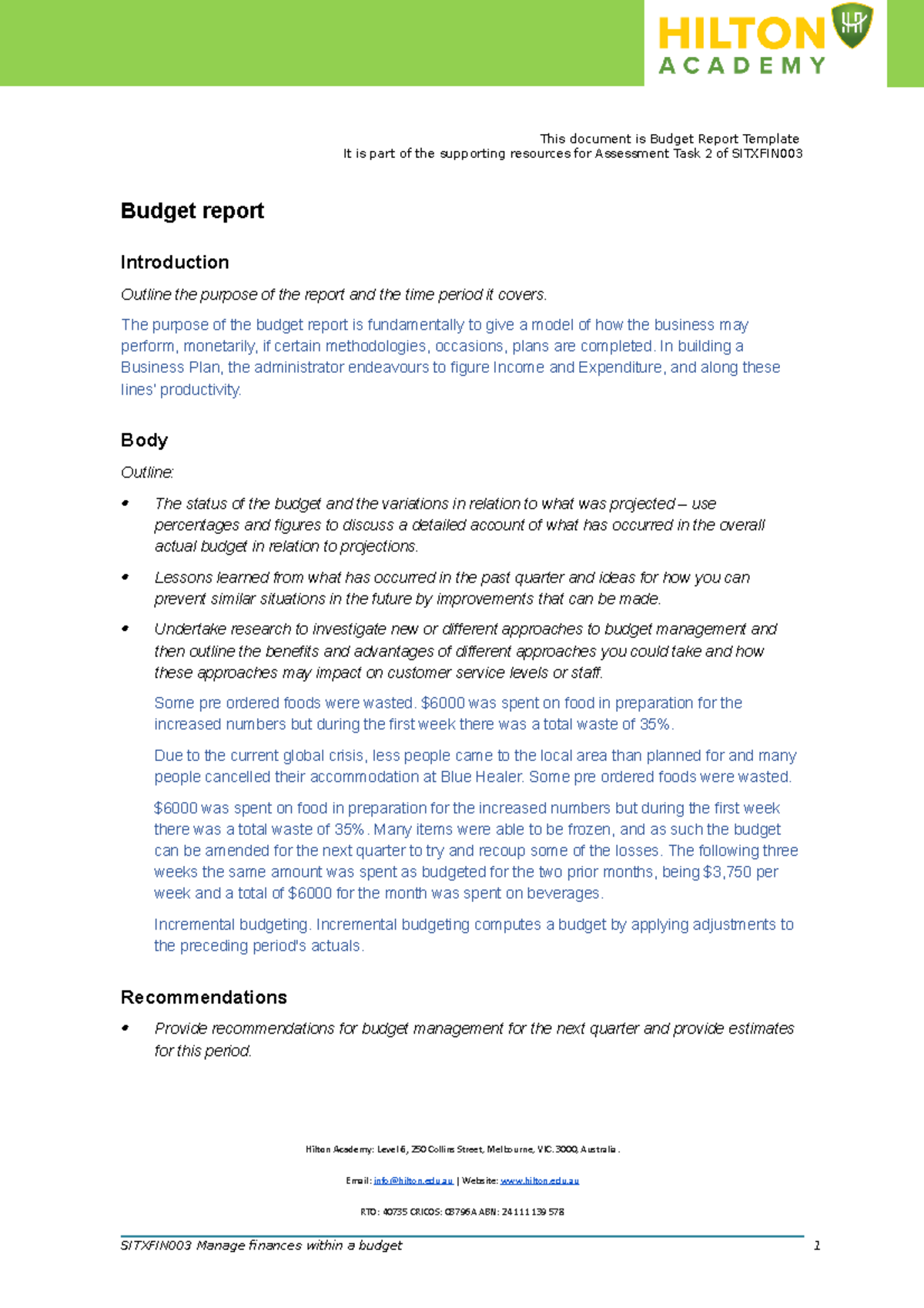 Budget Report Template 28060896 ccf7ae287c11992280357 b15 copy - This ...