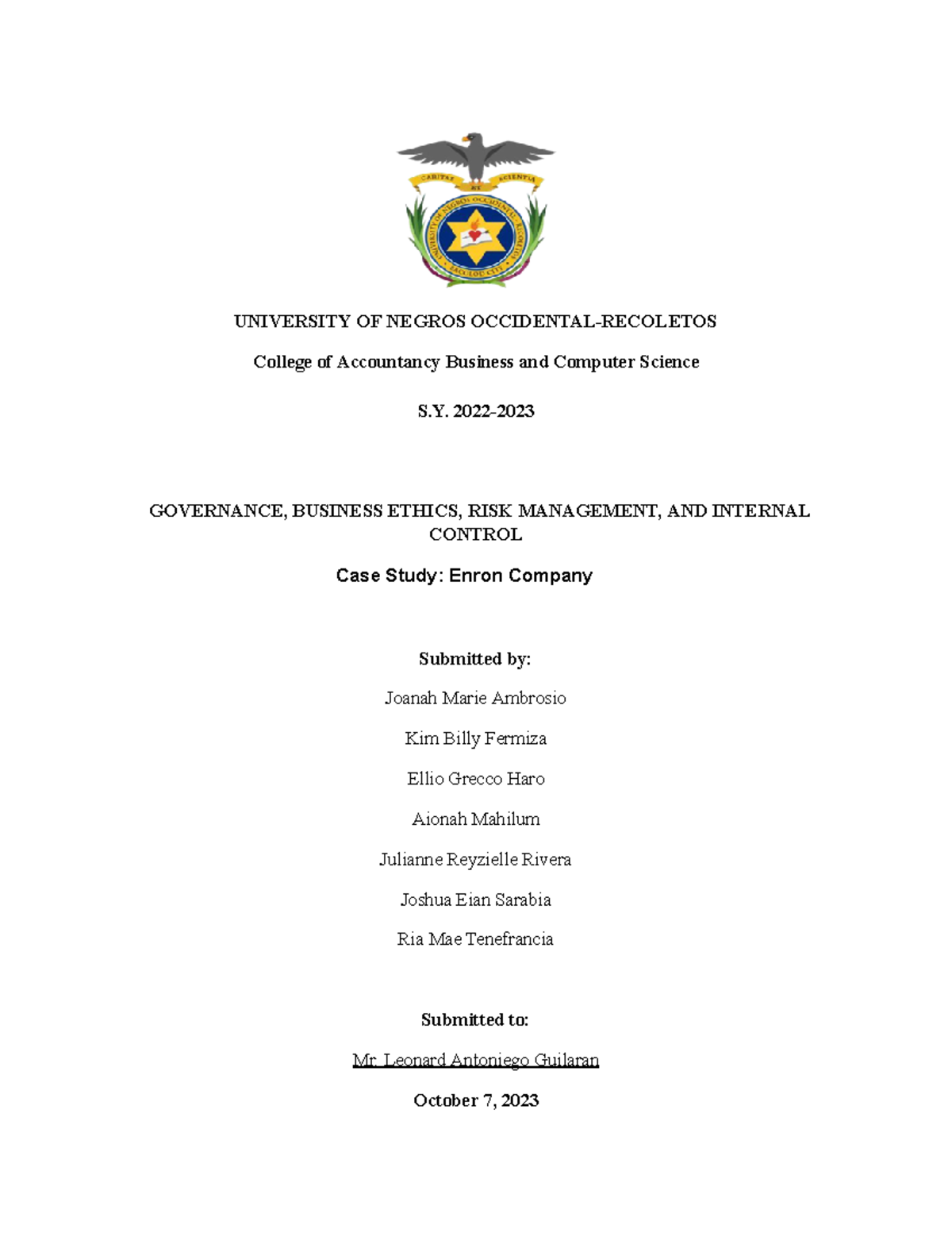 Enron Case Study: Governance, Ethics, and Risk Management Analysis ...