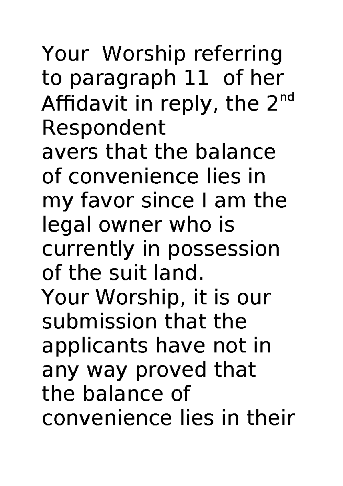 Submissions in Reply to Application for Temporary Injunction - Misc. App. No. - Studocu