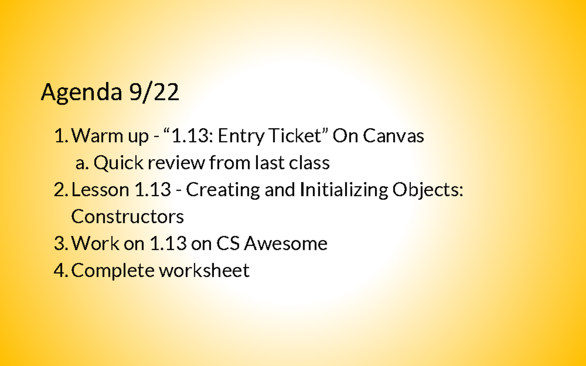 AP Computer Science A - 1.13: Creating & Initializing Objects ...