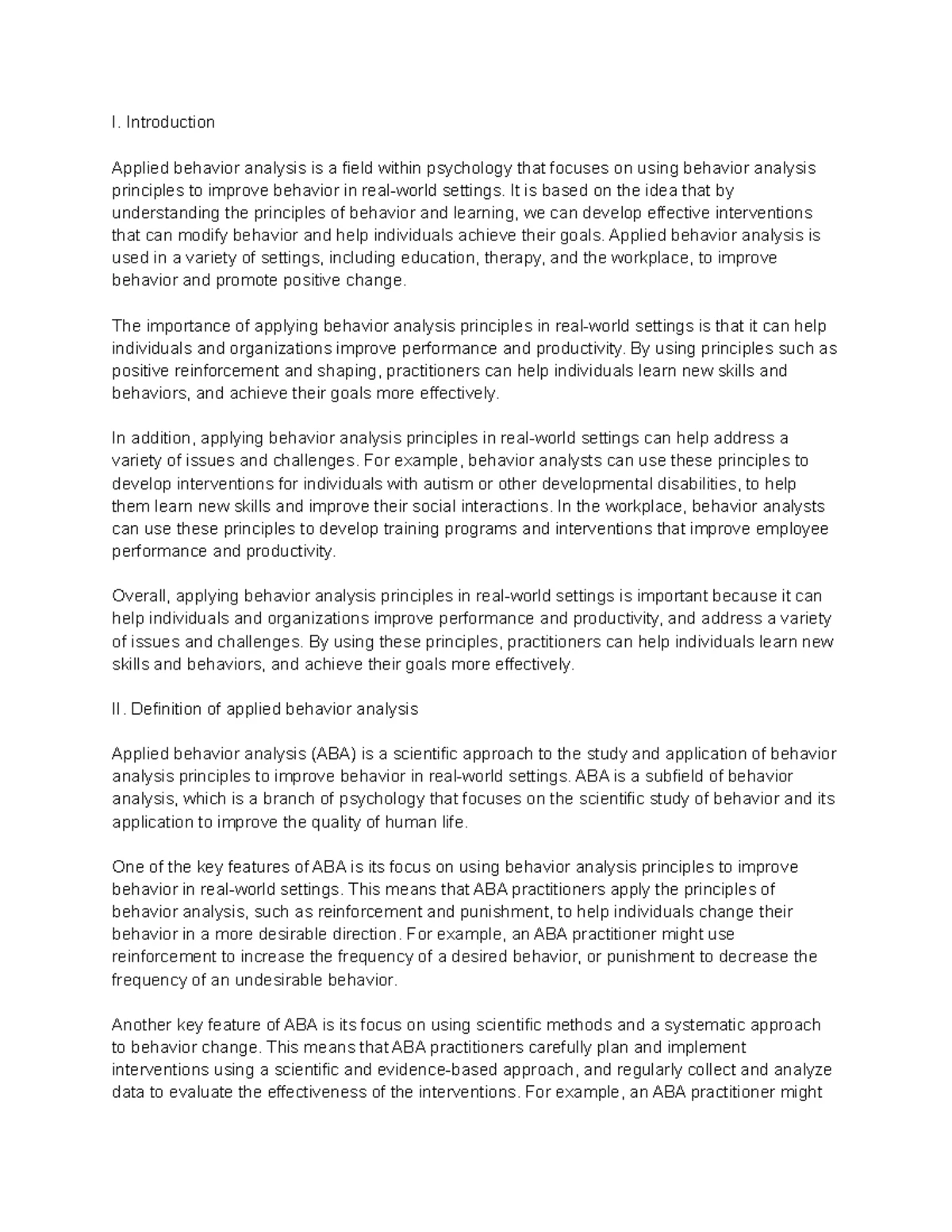 Experimental analysis of behavior - I. Introduction Experimental ...