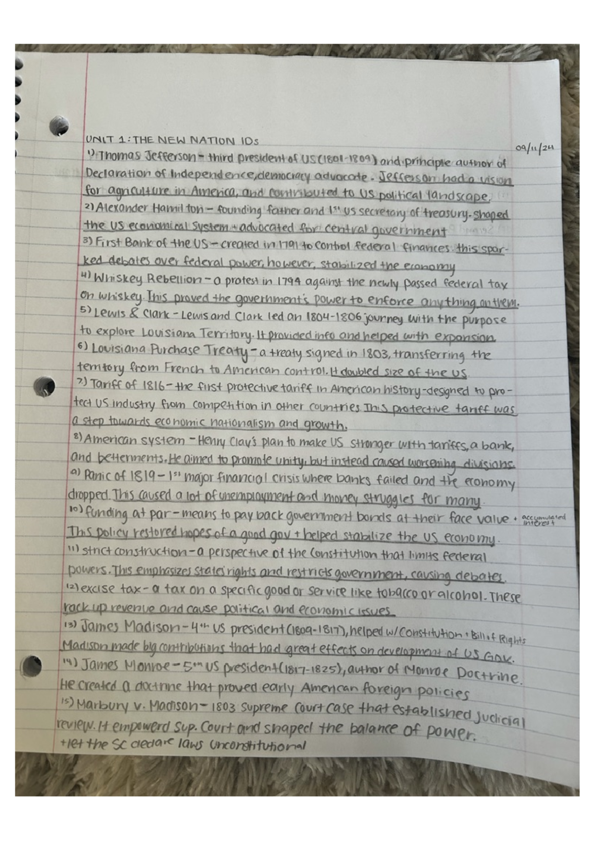 APUSH Unit 1: Key Identifications and Concepts Overview - Studocu