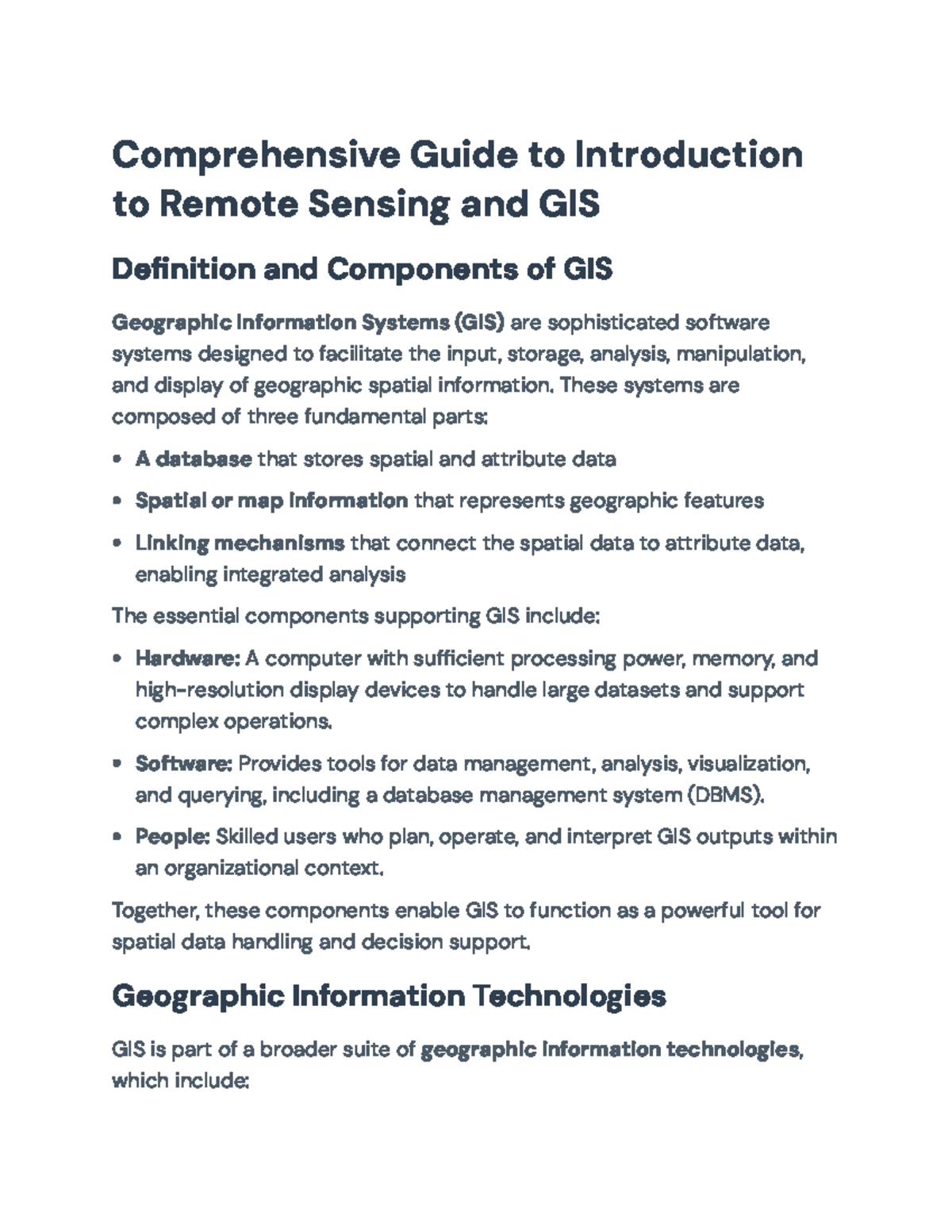 Comprehensive Guide to GIS Concepts & Applications in Remote Sensing ...