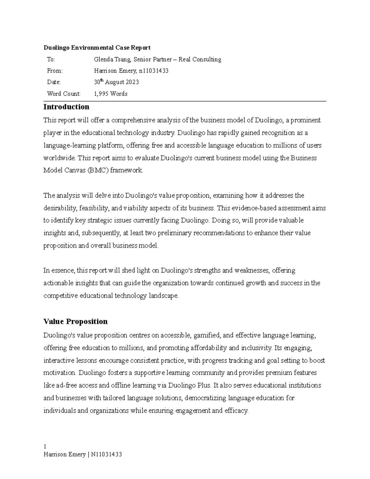 MGB133 A1 - Comprehensive Environmental Scan of Duolingo - Studocu