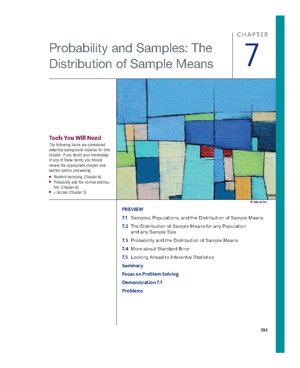 Chapter 7-8 PSY 266: Probability and the Distribution of Sample Means ...