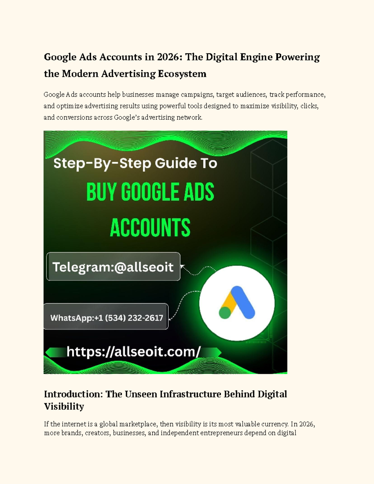 Google Ads Accounts in 2026: Evolution and Impact on Advertising - Studocu