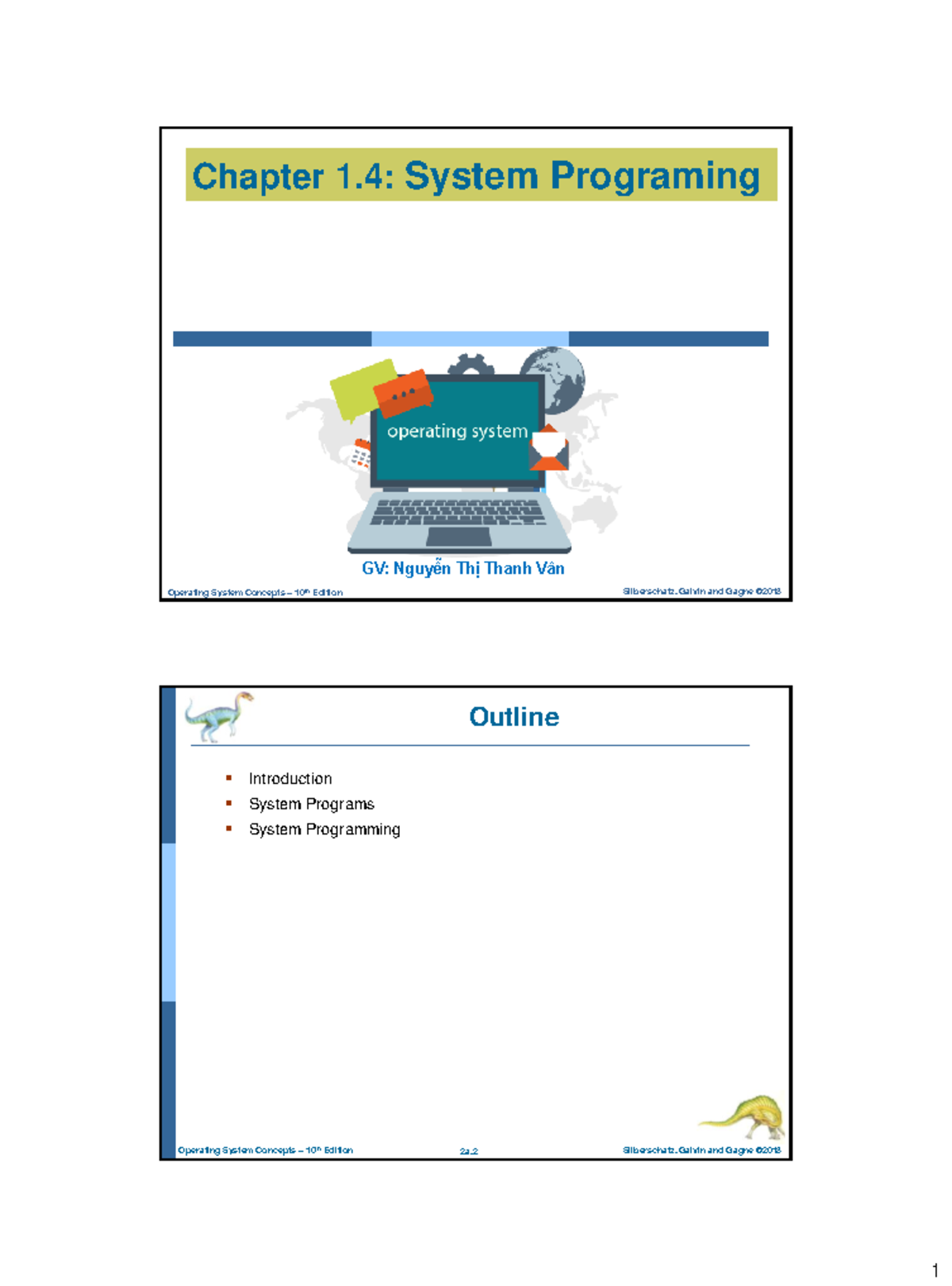 Ch01.4: System Programming Overview - OS Concepts by Silberschatz et al ...