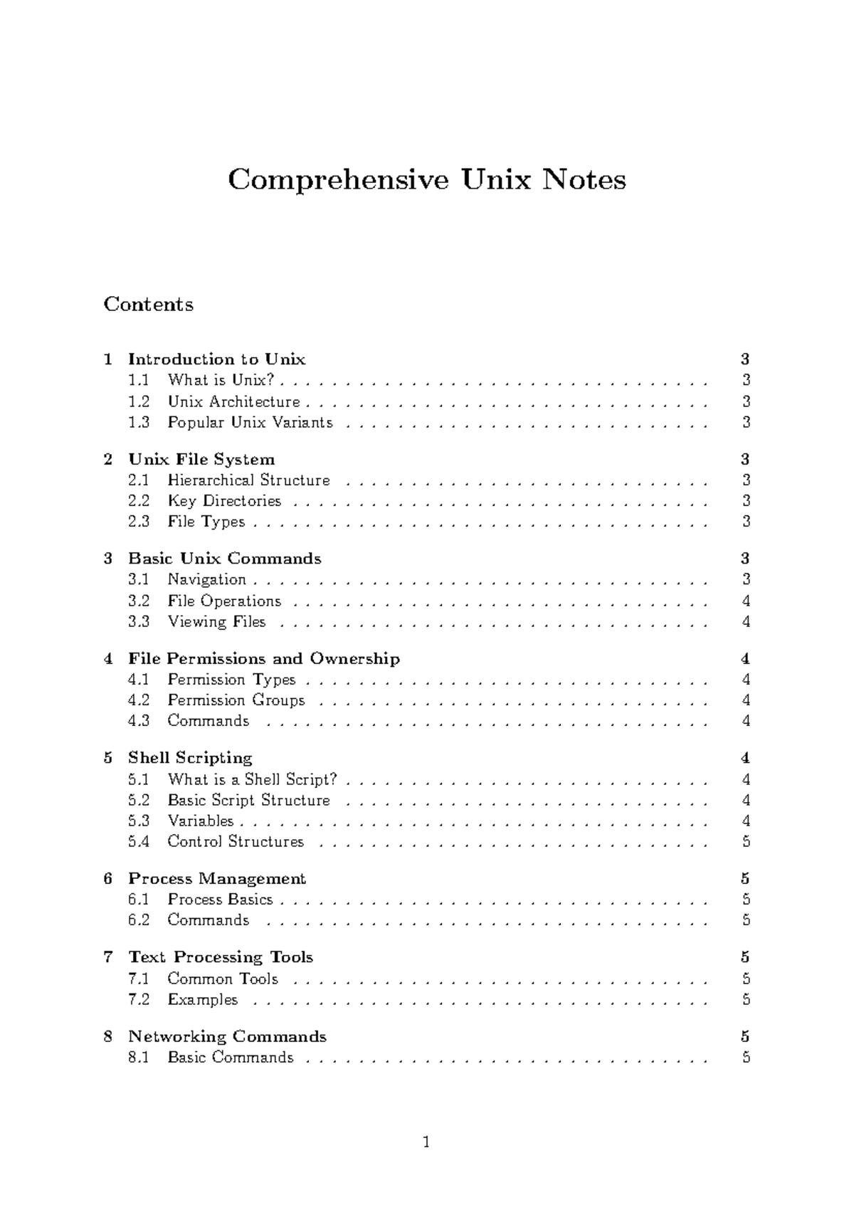 Unix (CSE101) Comprehensive Study Notes and Commands Overview - Studocu